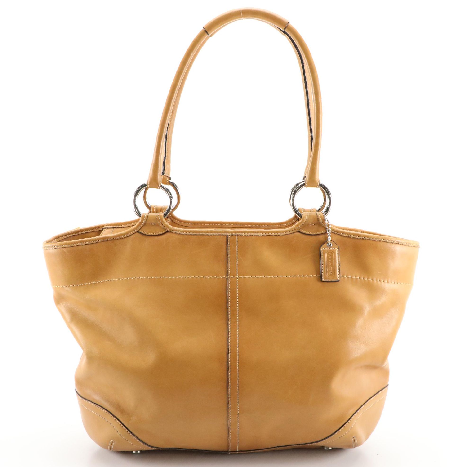Coach Large Tan Leather Tote Bag | EBTH