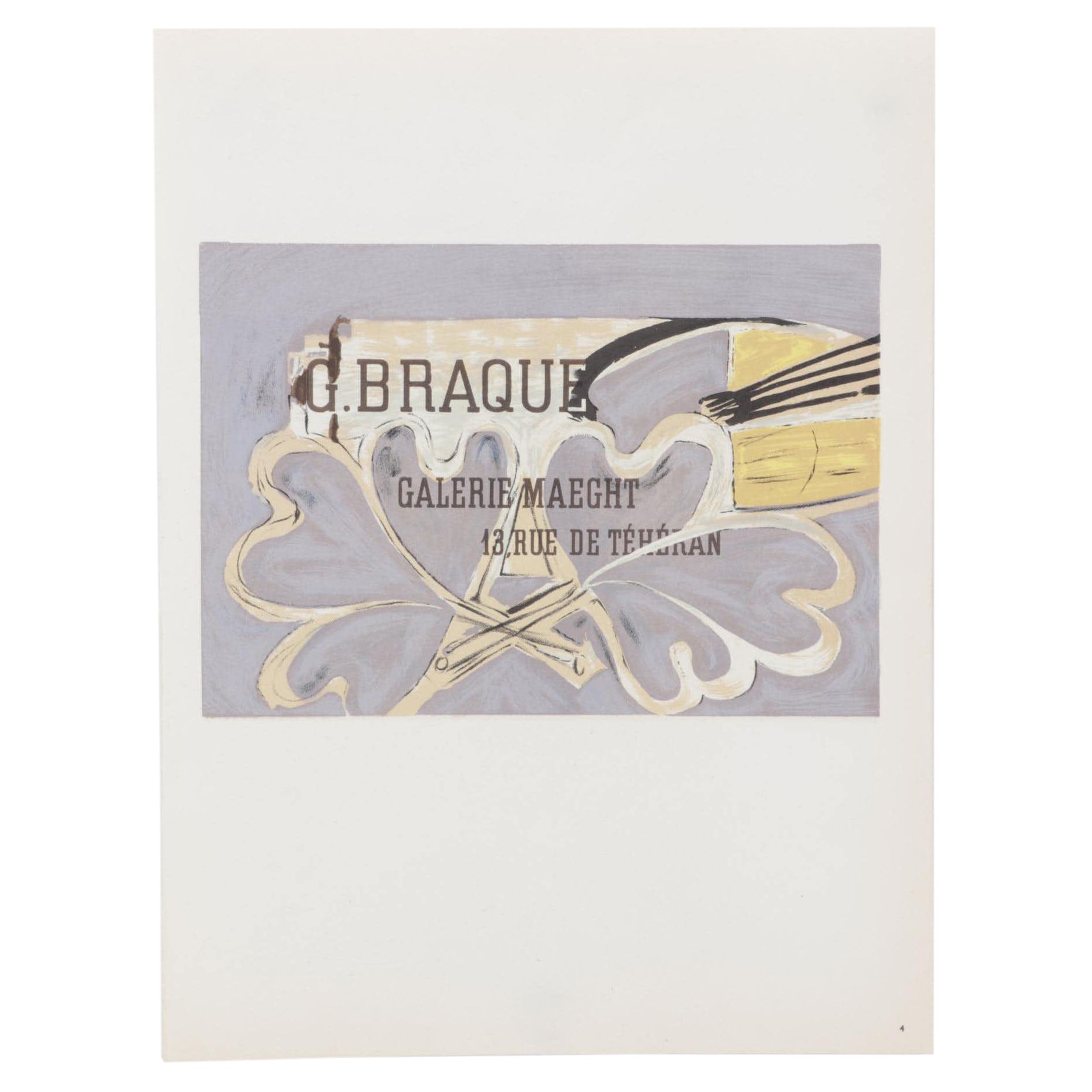 Georges Braque Galerie Maeght Lithograph Exhibition Poster For "Art in ...
