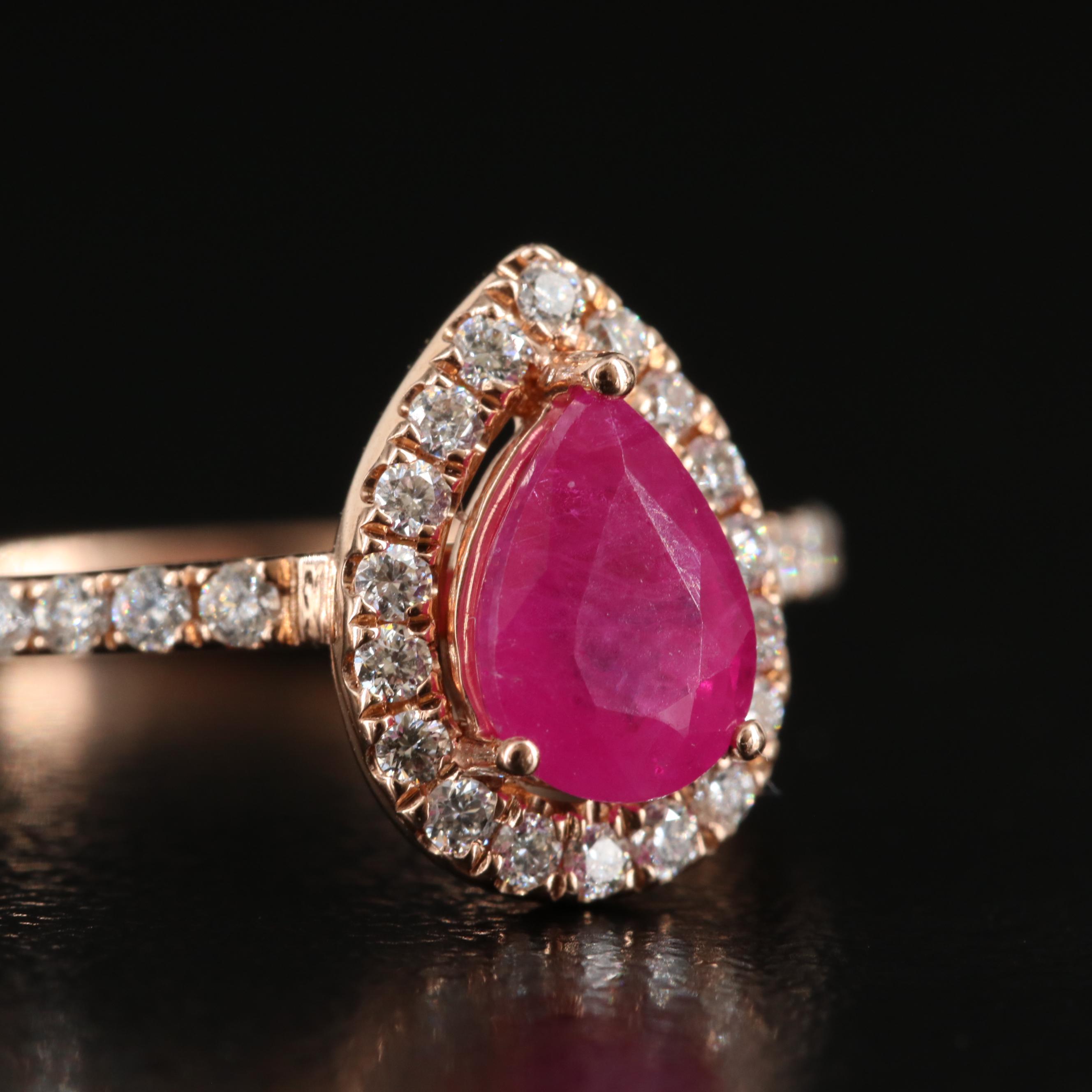 EFFY 14K Rose Gold Ruby and Diamond Stacking Ring Set | EBTH