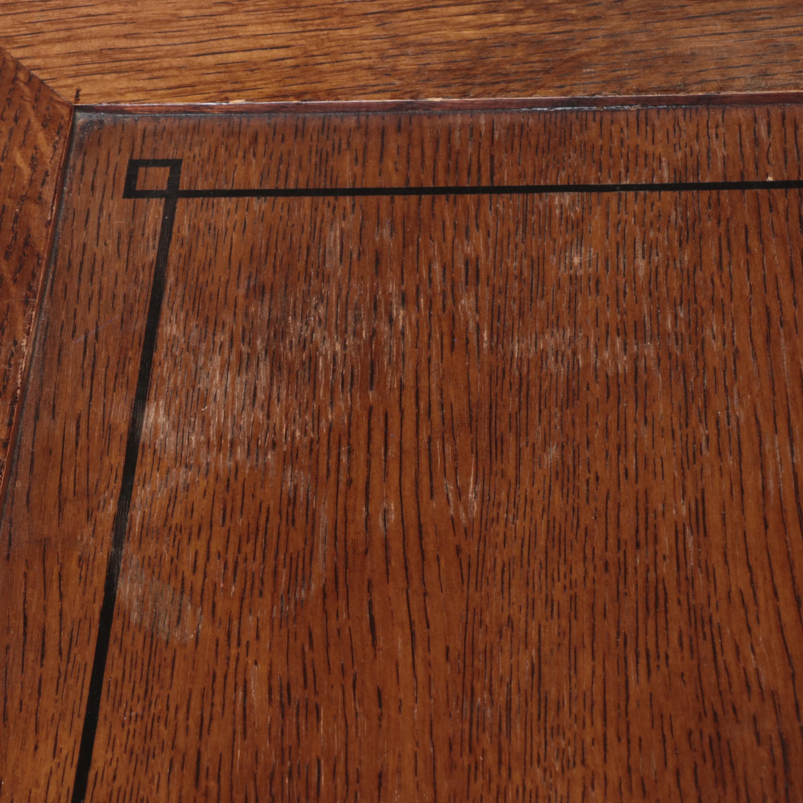 Stickley Arts and Crafts Oak and Inlaid Trunk | Everything But The House