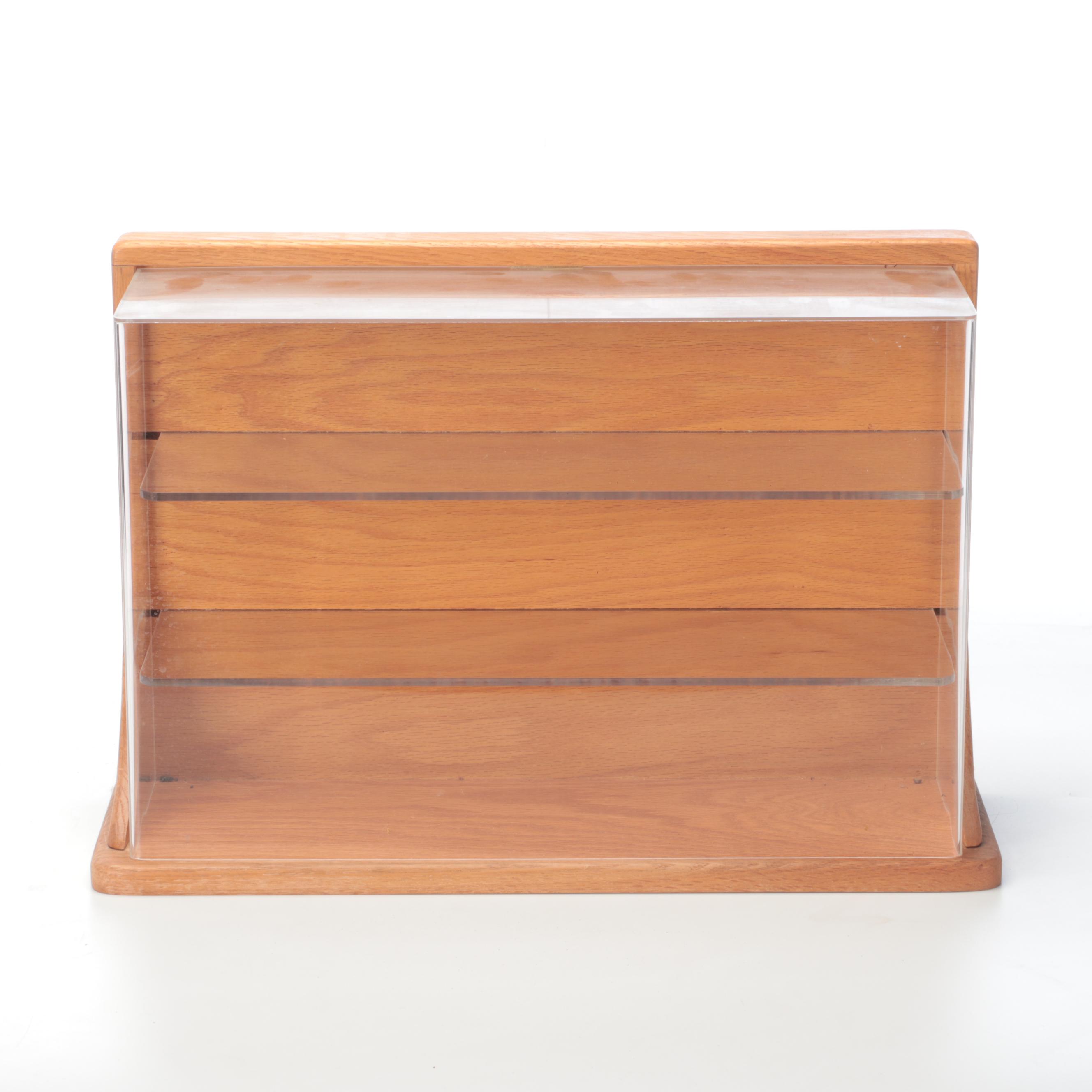 Acrylic and Wood Tabletop Display Case | EBTH