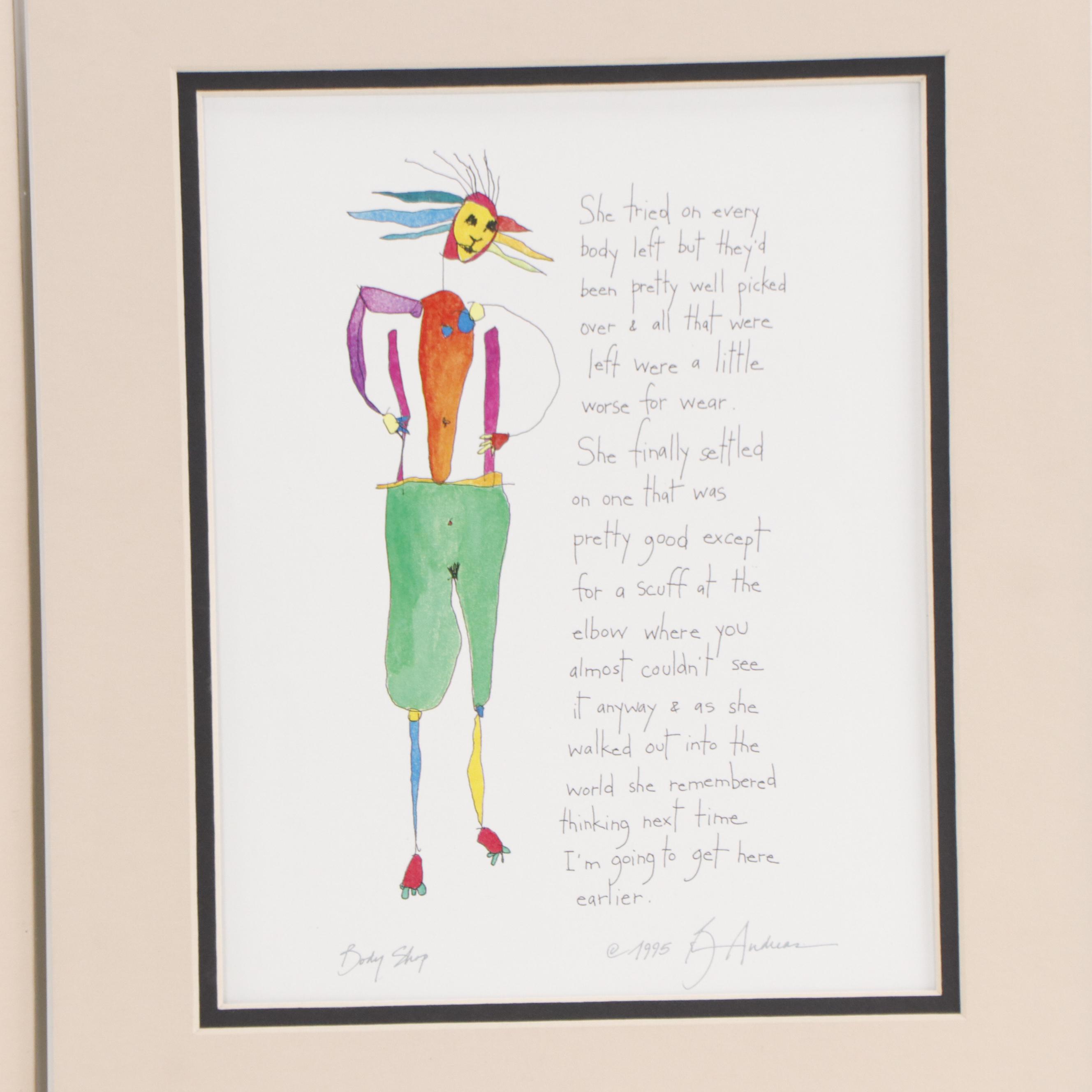 Digital Prints After Brian Andreas Including "Nothing To Say," Circa ...