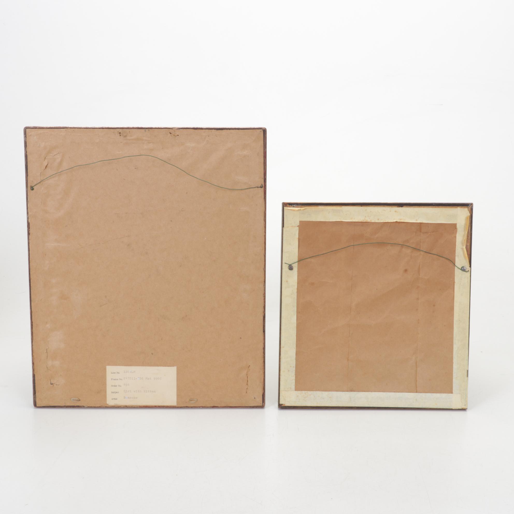 William Benecke Portrait Etching With Offset Lithograph After Albrecht ...