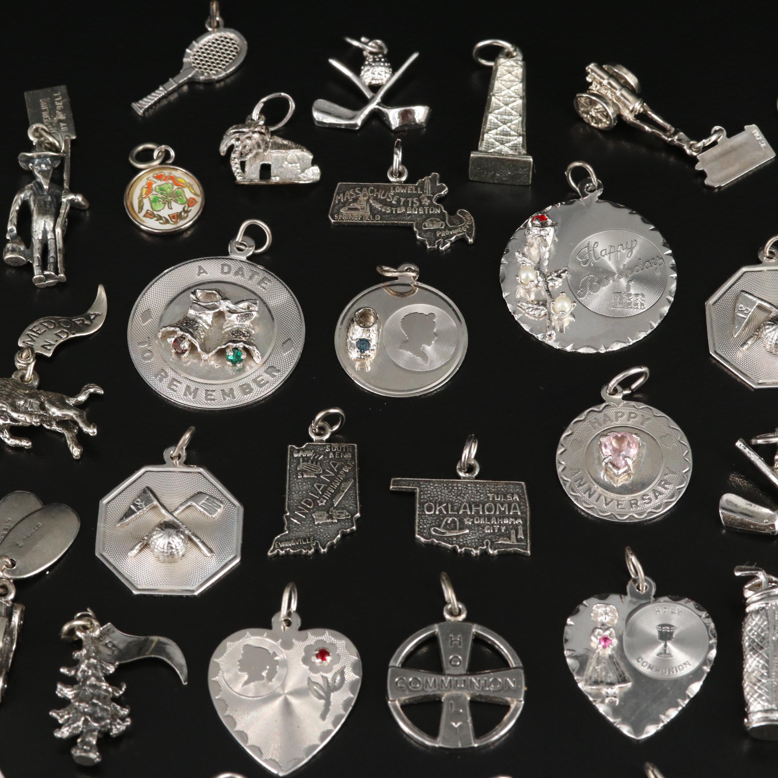 Vintage Charm Collection Featuring Sterling, Glass and Enamel | EBTH