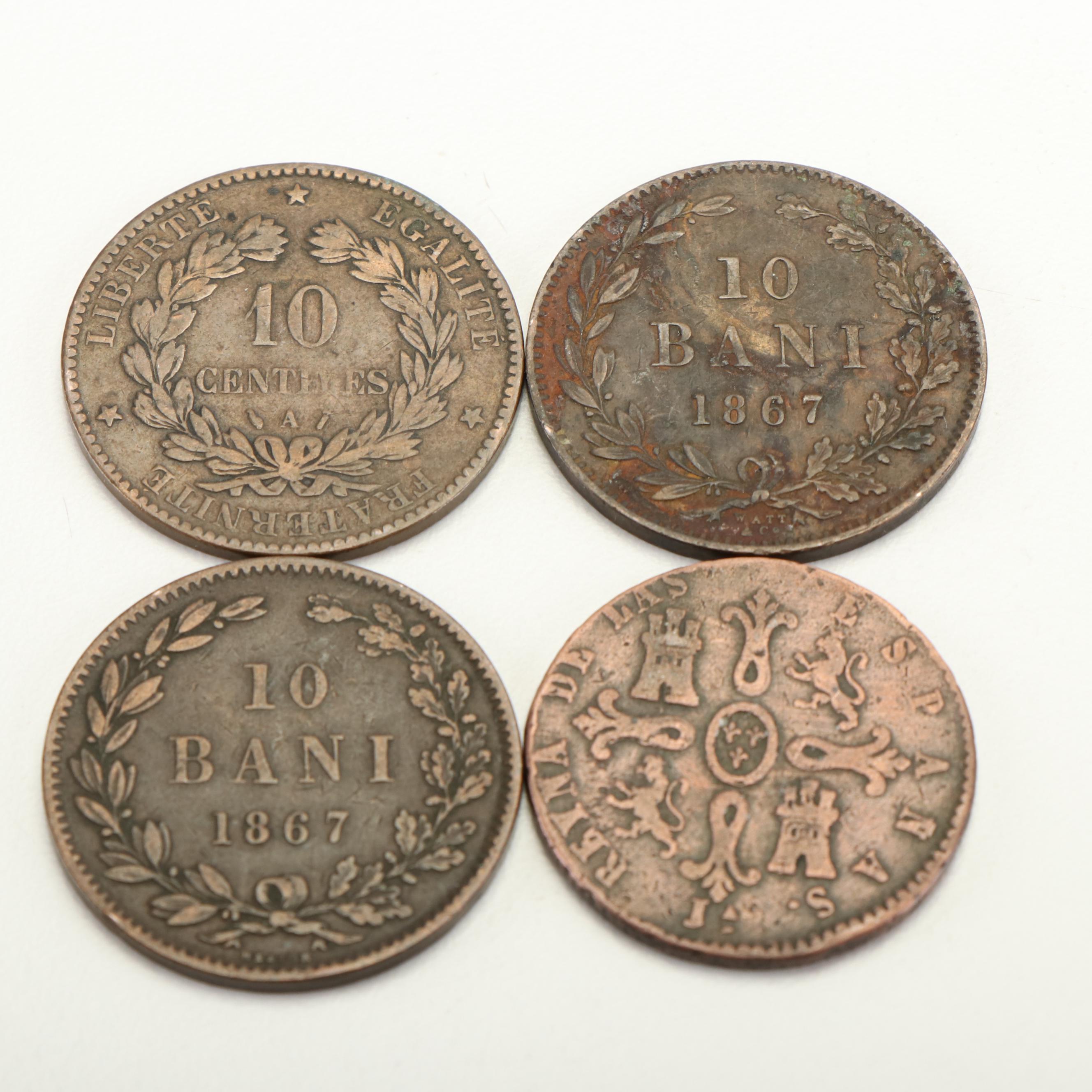 Collection of Twelve Large Copper European Coins From the 1800's | EBTH