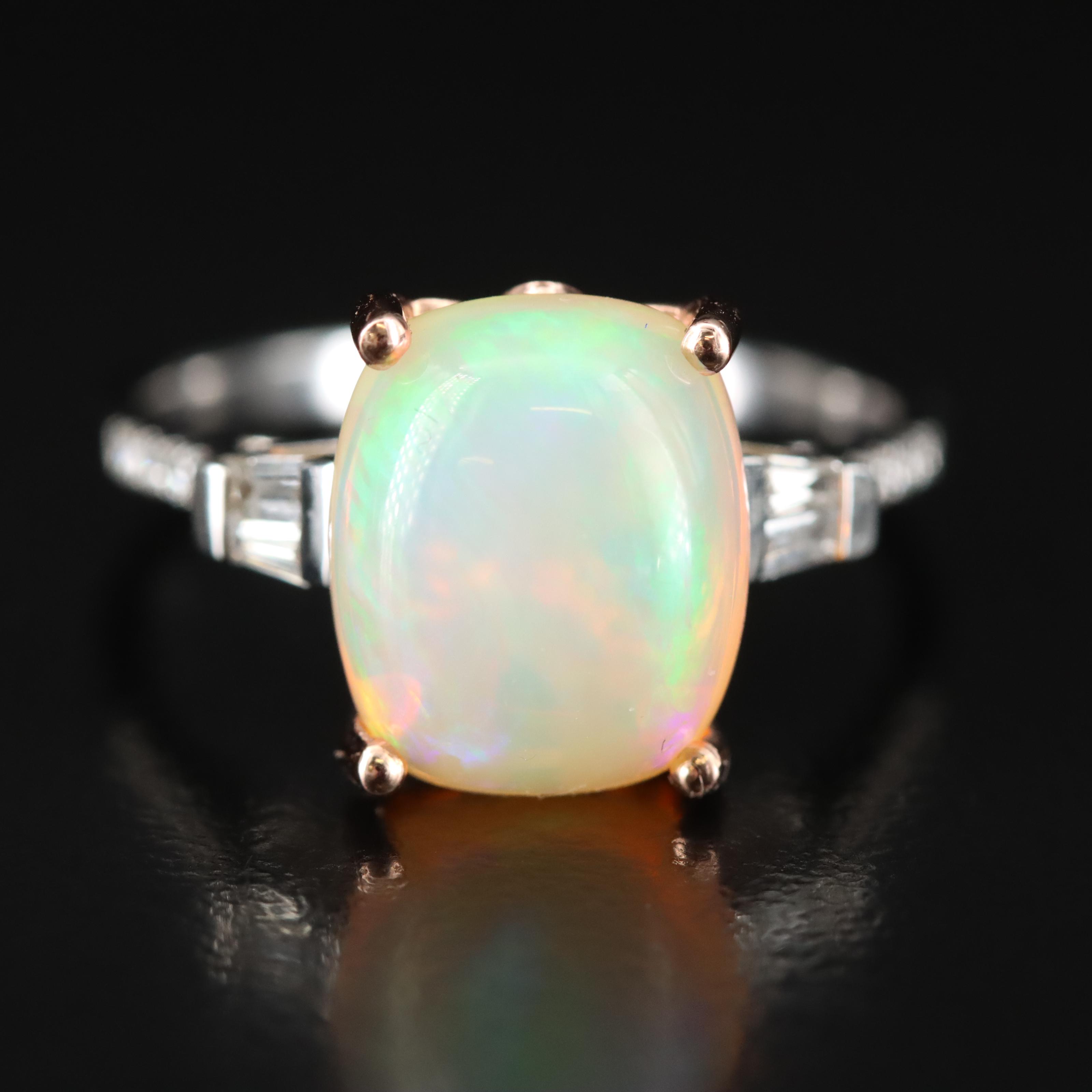 EFFY 14K Opal and Diamond Ring | EBTH