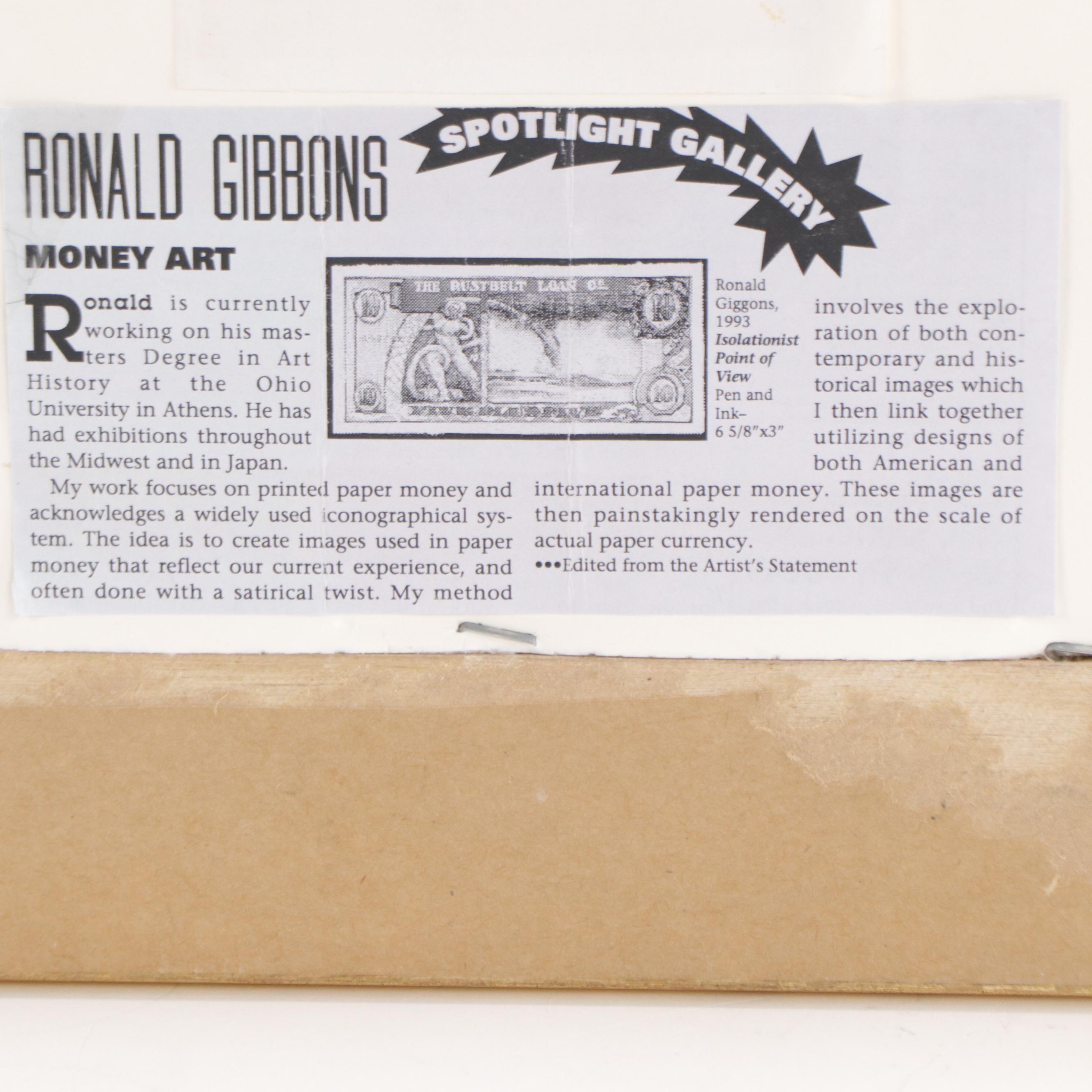 Ronald Gibbons Watercolor Painting "The Imagination of America," Circa ...