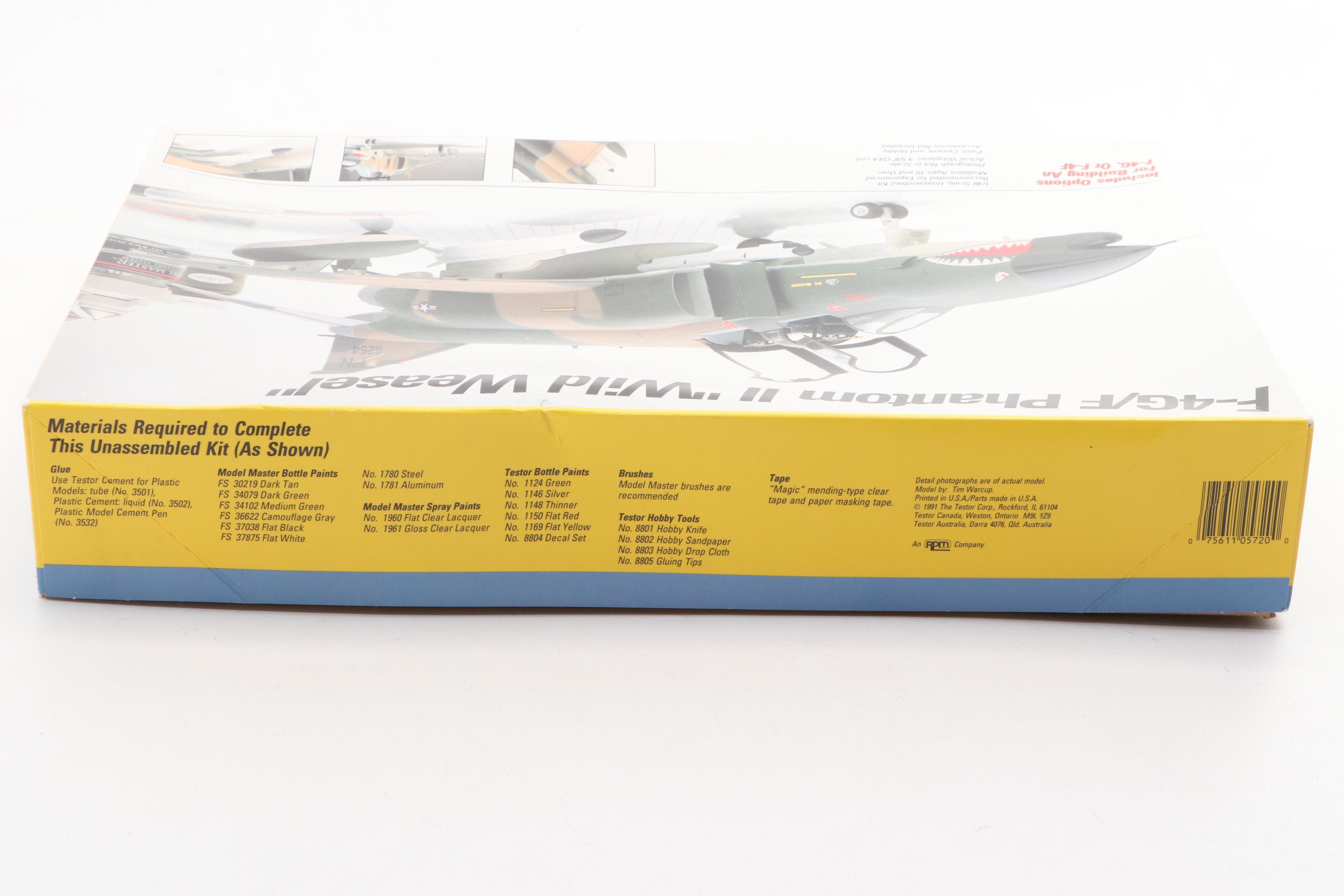 Testors "F-4G/ F Phantom II Wild Weasel" and Other Airplane Model Kits ...