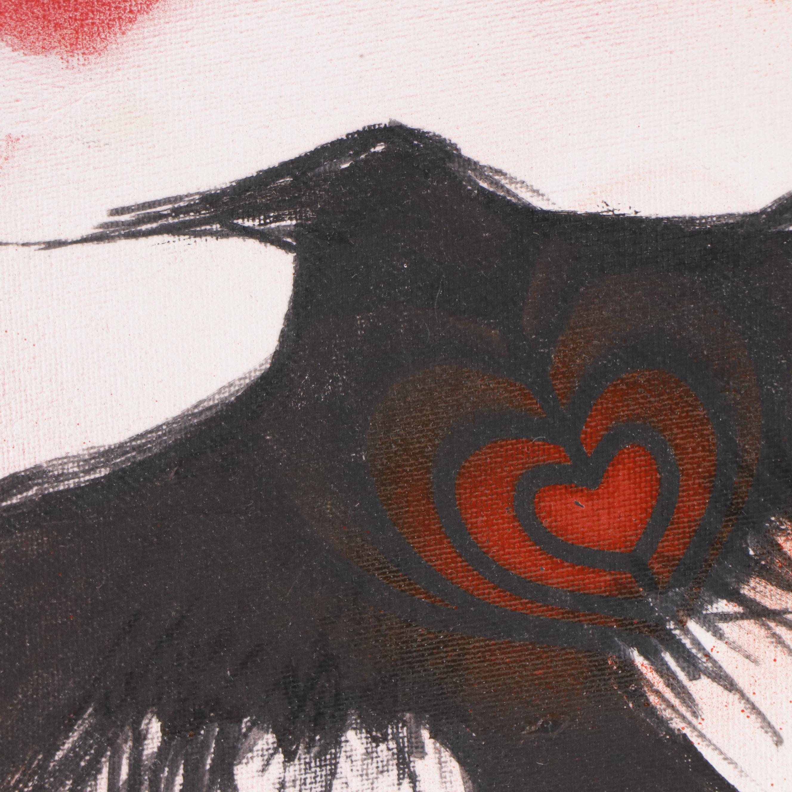 Acrylic Painting of a Raven, Late 20th/ Early 21st Century | EBTH