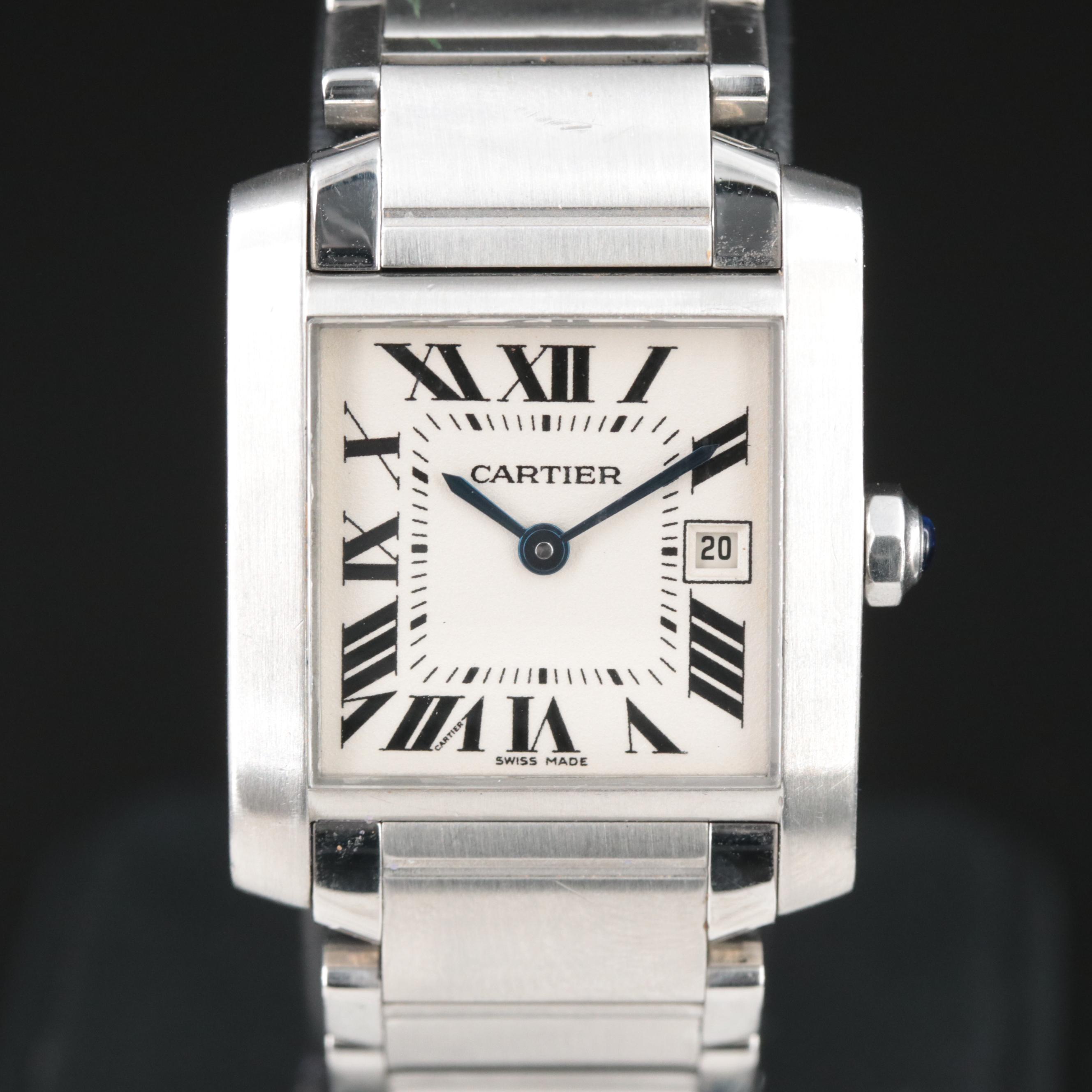Cartier Tank Francaise Stainless Steel Quartz Watch | EBTH