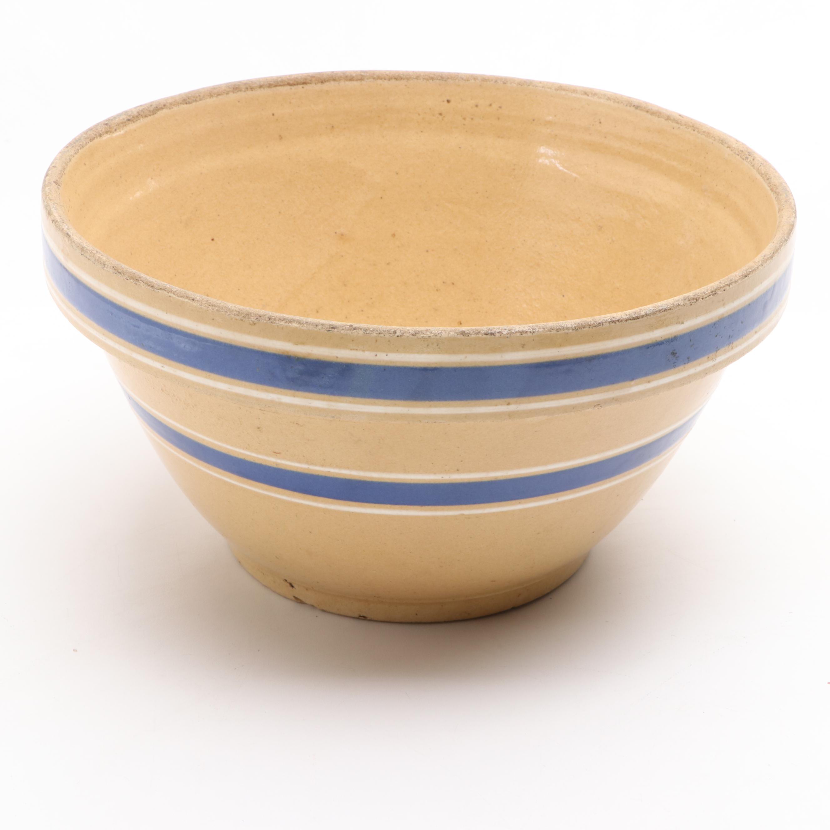 Watt Pottery with Other Banded Ceramic Mixing Bowls, Early to Mid-20th ...