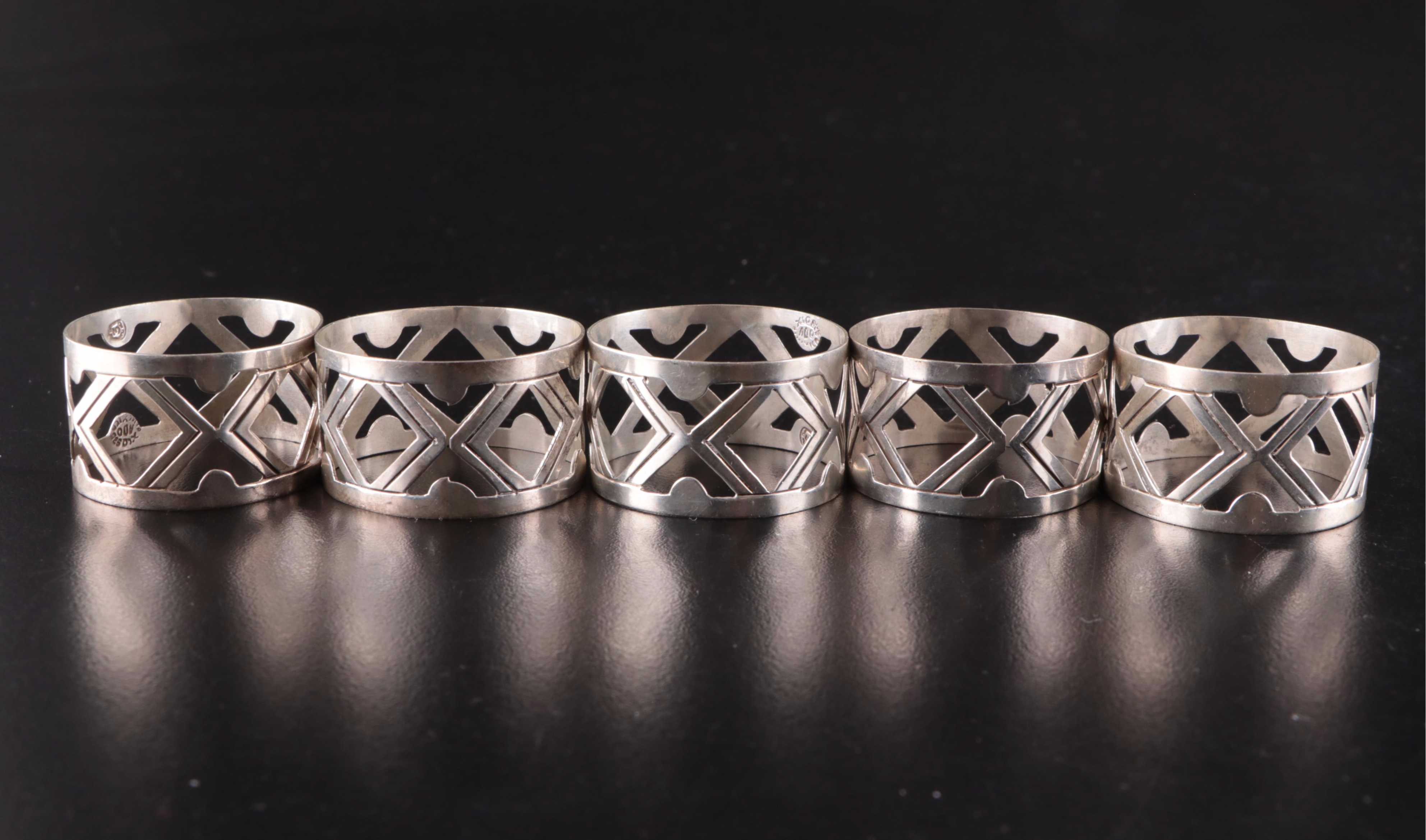 Mexican Hand-Crafted Sterling Silver Napkin Rings | EBTH
