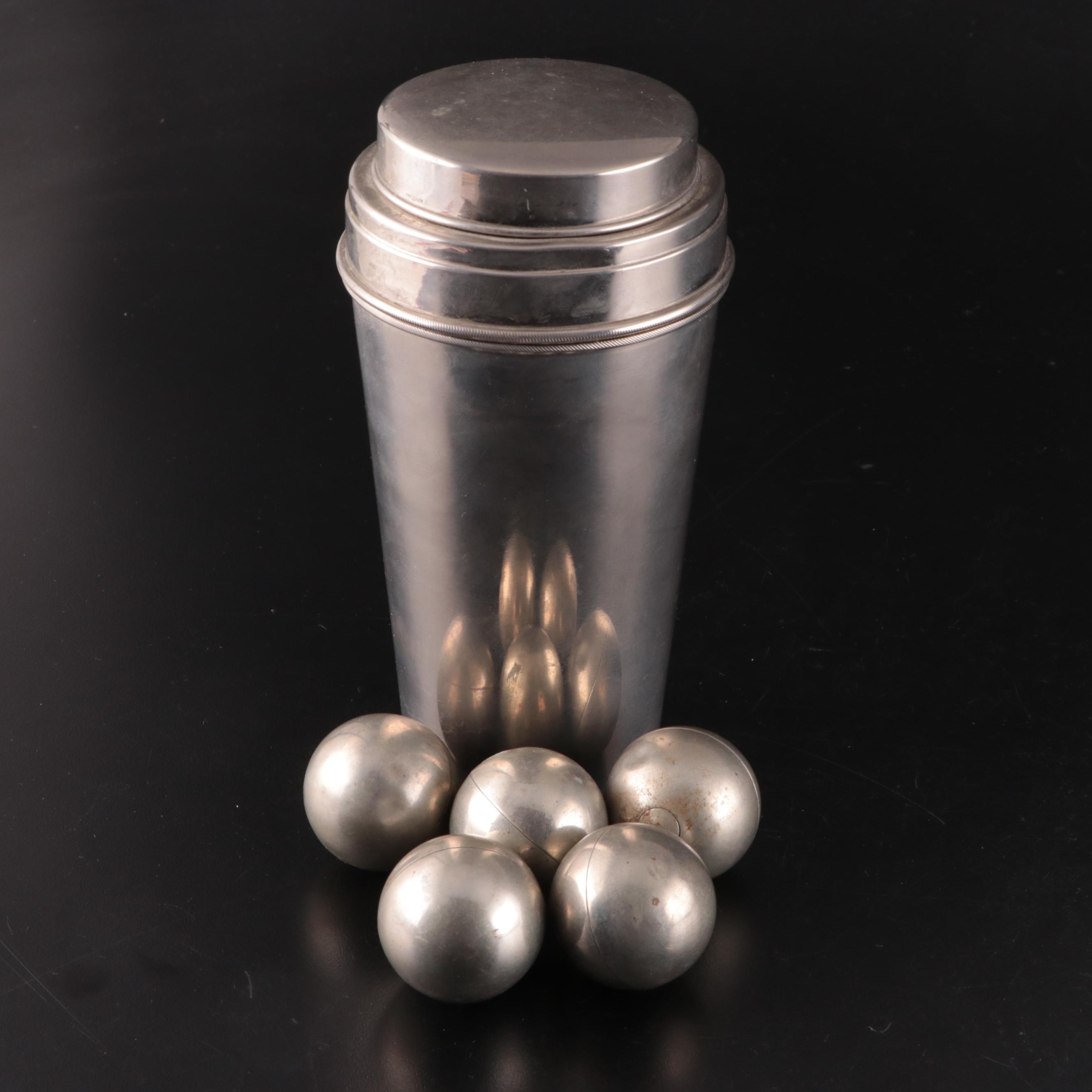 Silverice Metal Cocktail Rocks and German Art Deco Style Metal Cocktail ...