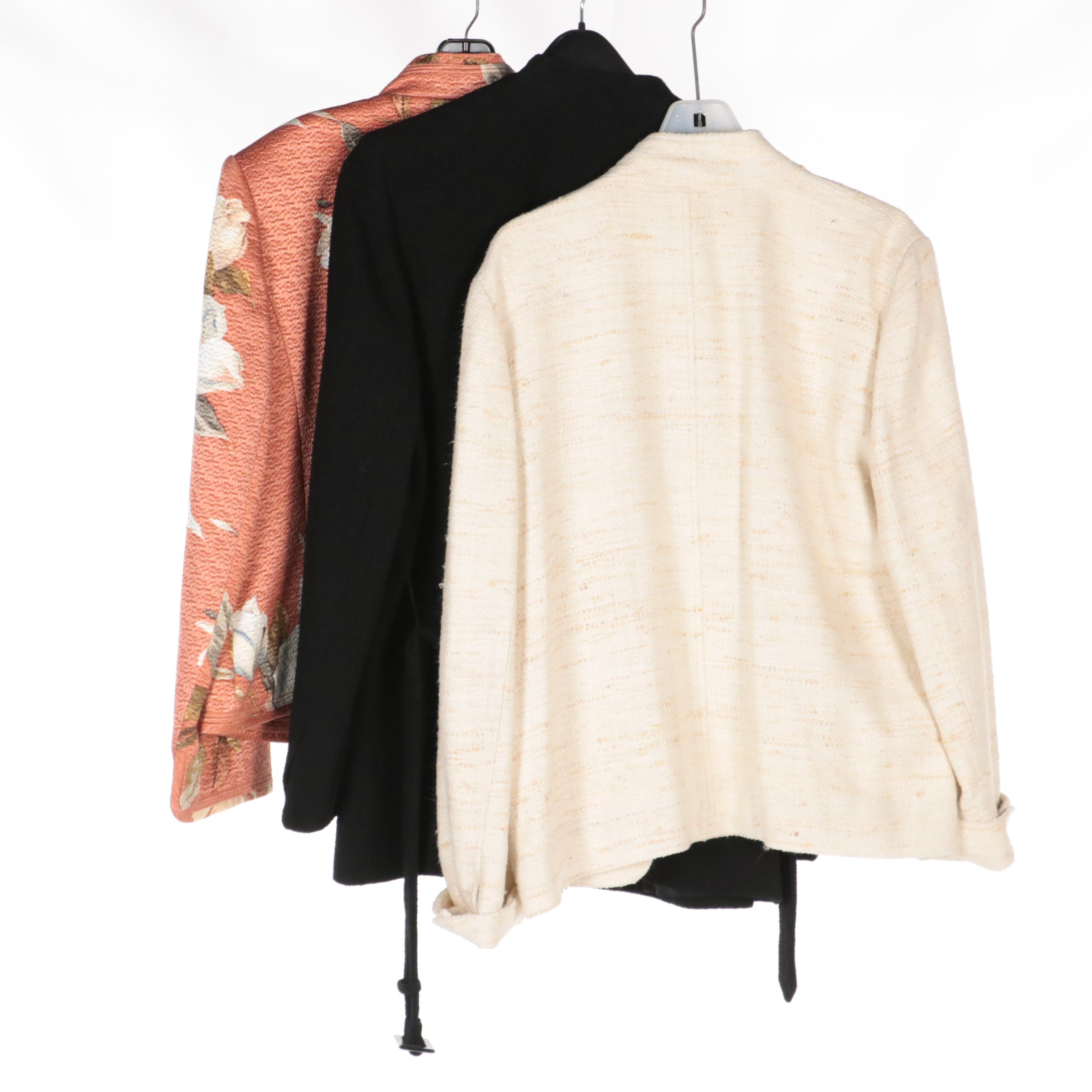 Ellen Tracy Floral Print, Silk Tweed, and Textured Jackets, New with Tags | EBTH