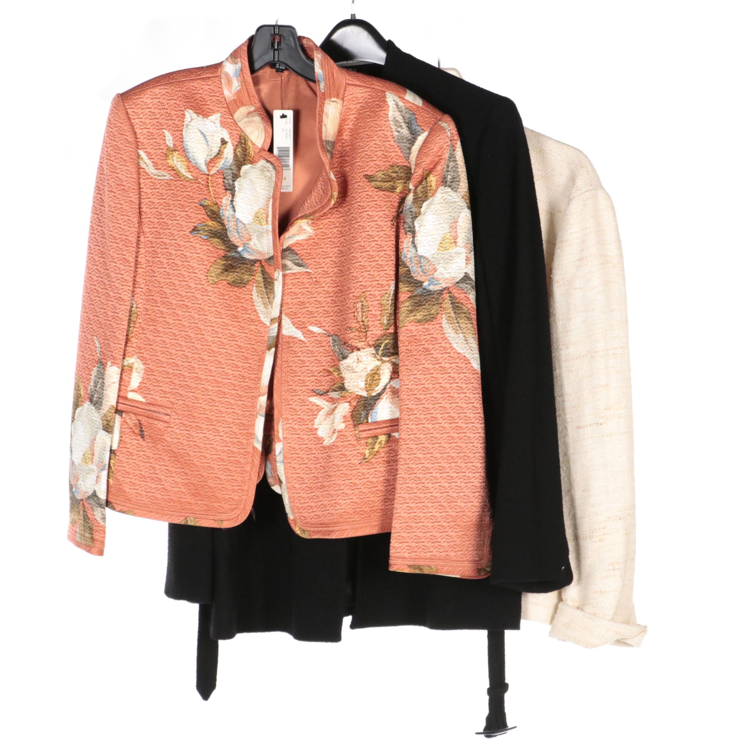 Ellen Tracy Floral Print, Silk Tweed, and Textured Jackets, New with Tags | EBTH