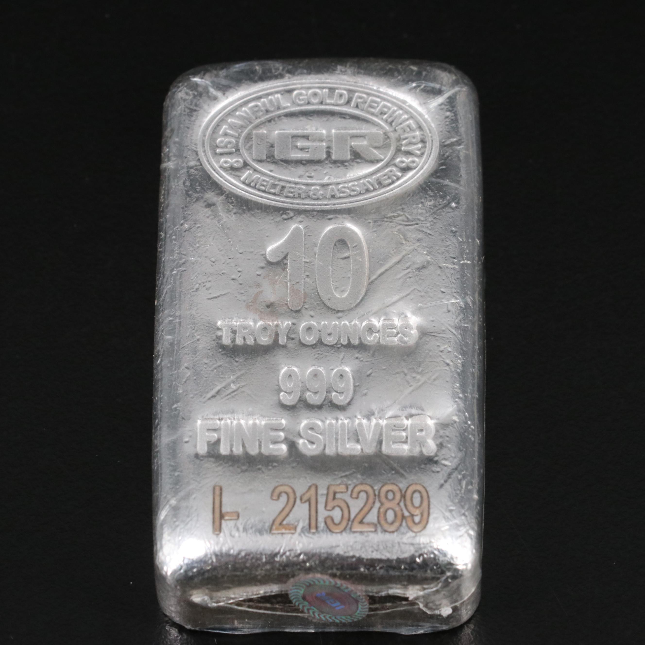 IGR Ten Ounce .999 Silver Bar | EBTH