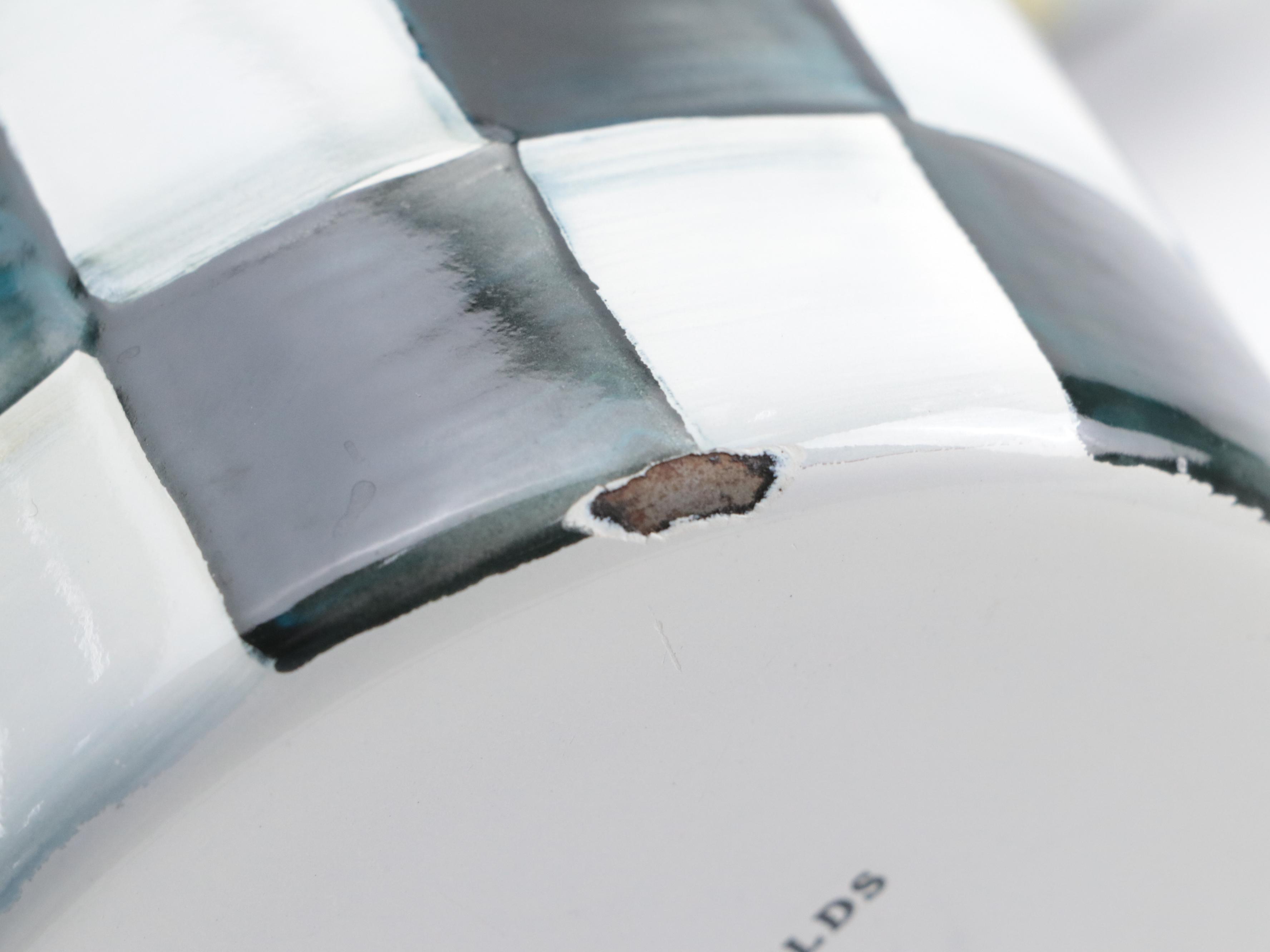 MacKenzie-Childs "Country Check" Canisters, Jar and Paper Towel Rack | EBTH