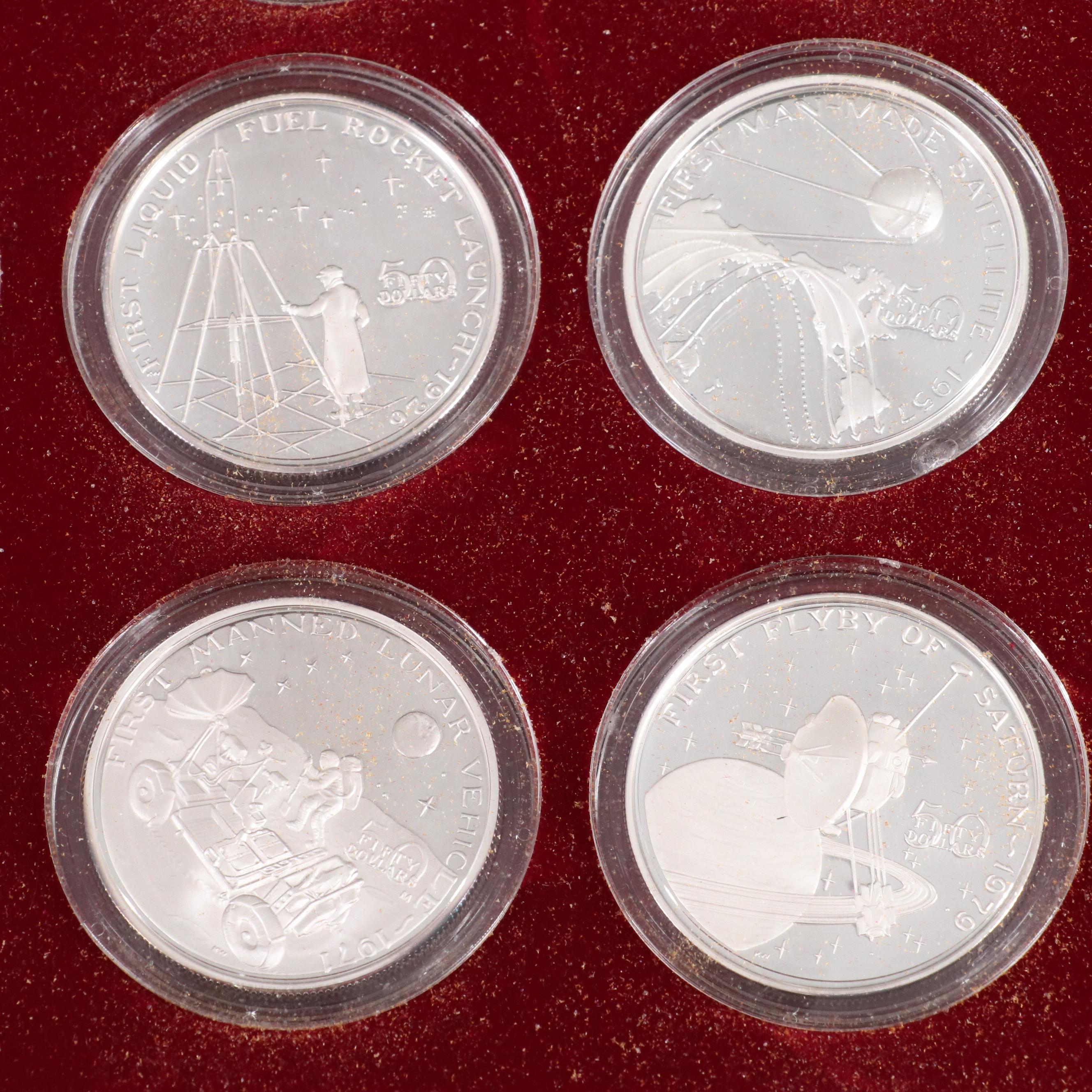 "The Milestones of Space Exploration" $50 Silver 1-Oz. Coin Set | EBTH
