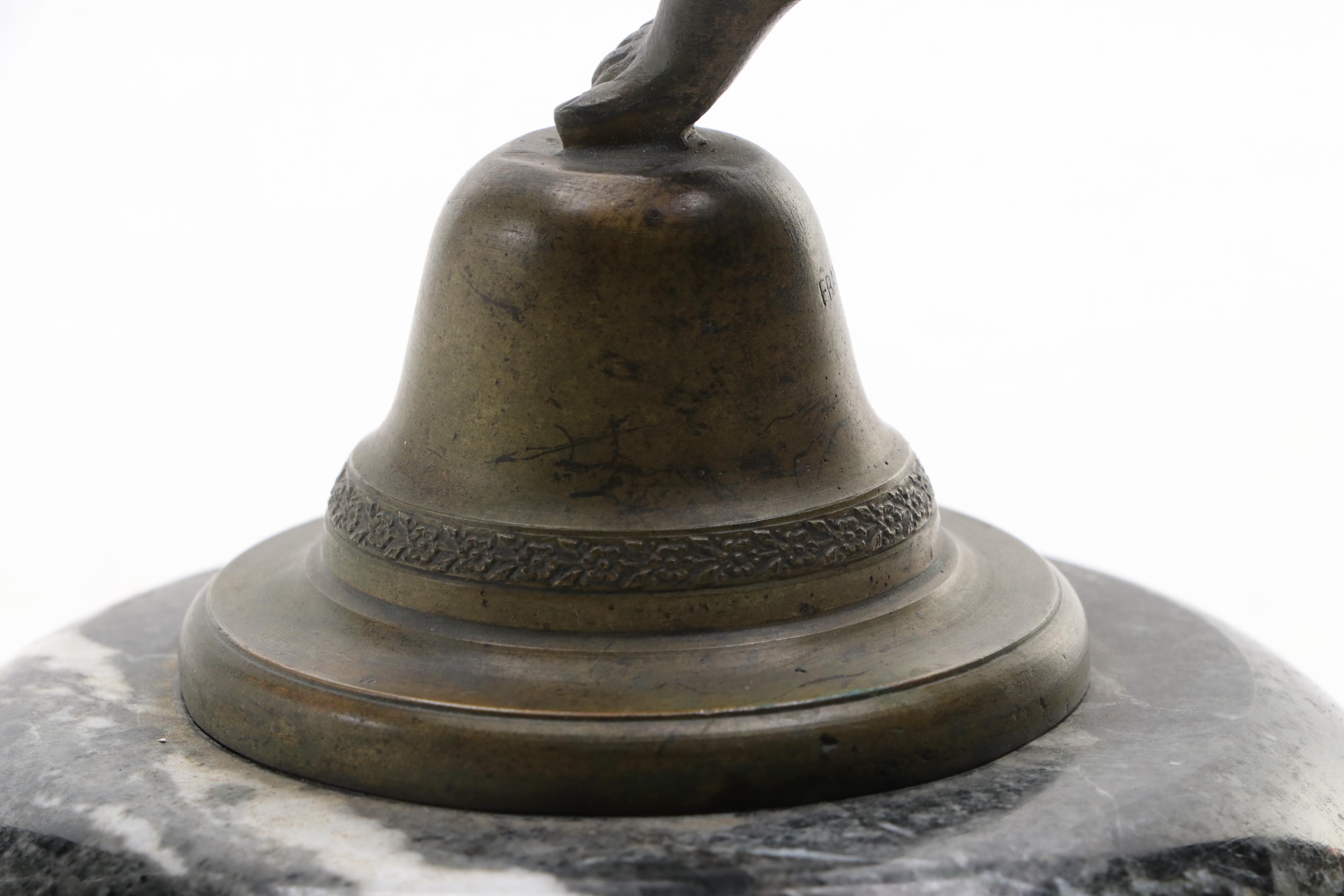 Bronze Pan Statue on Marble Base | Everything But The House