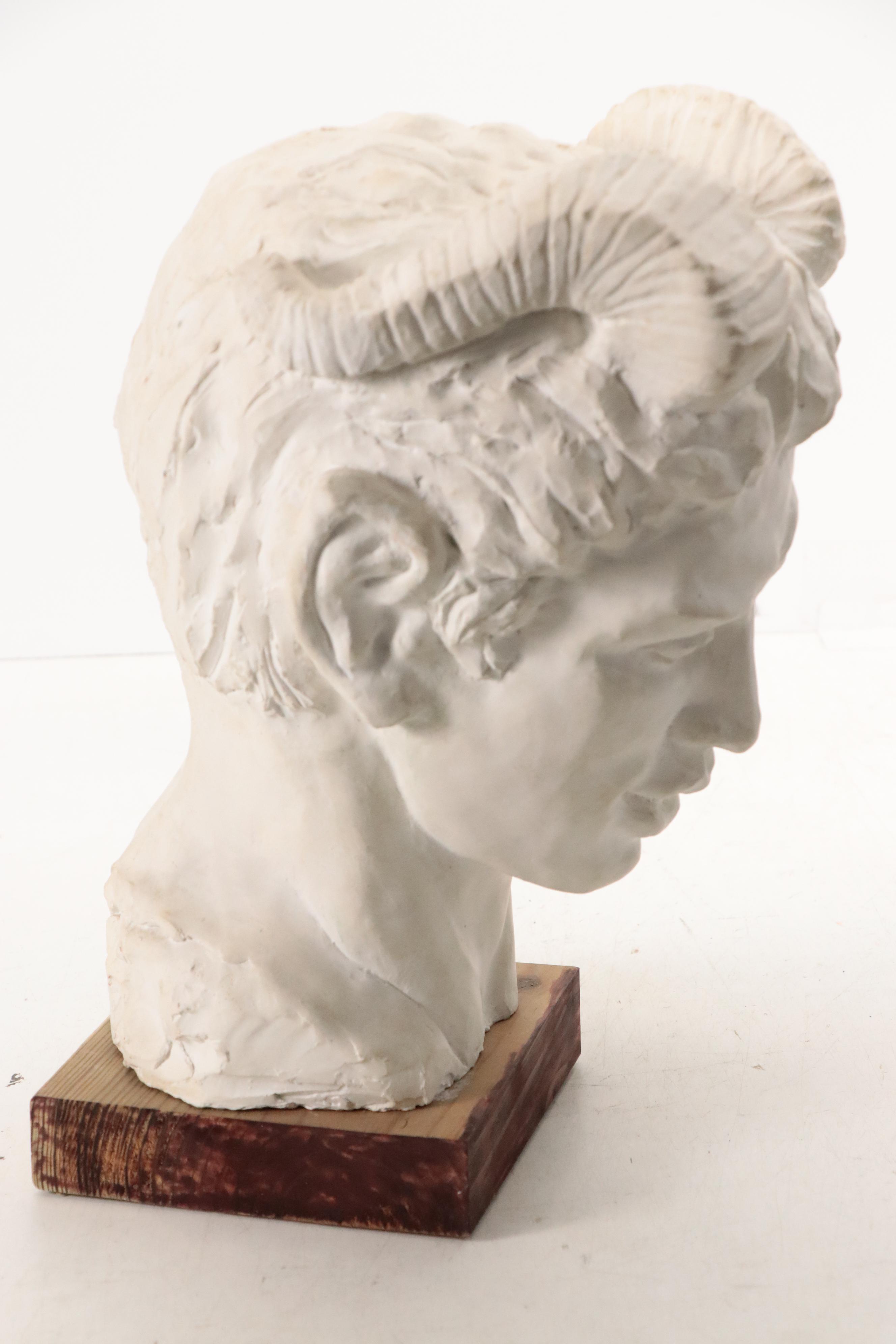 Gary Ross Carved Plaster Male Bust | EBTH