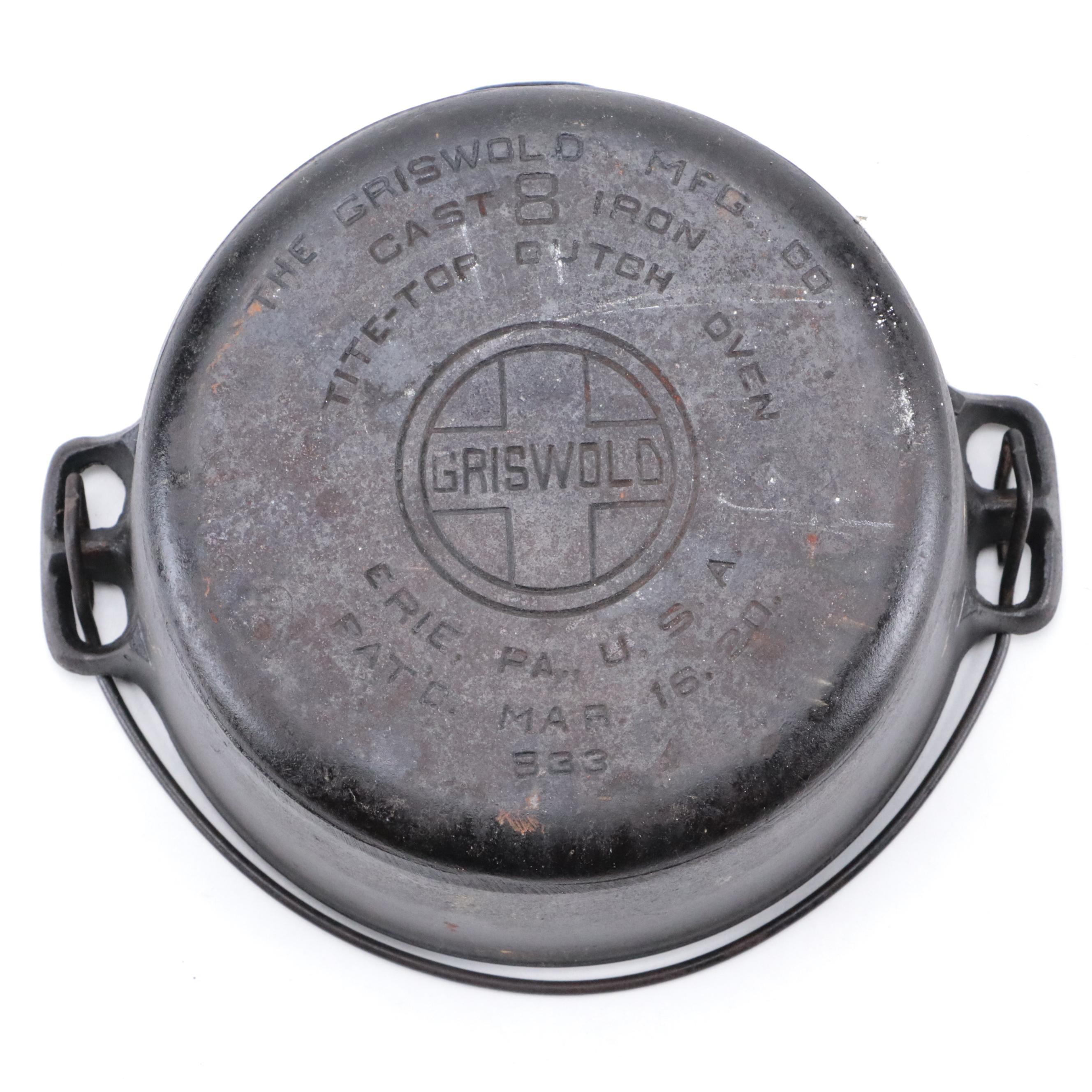 Wagner Cast Iron Dutch Oven with Trivet and Spring Scale | EBTH