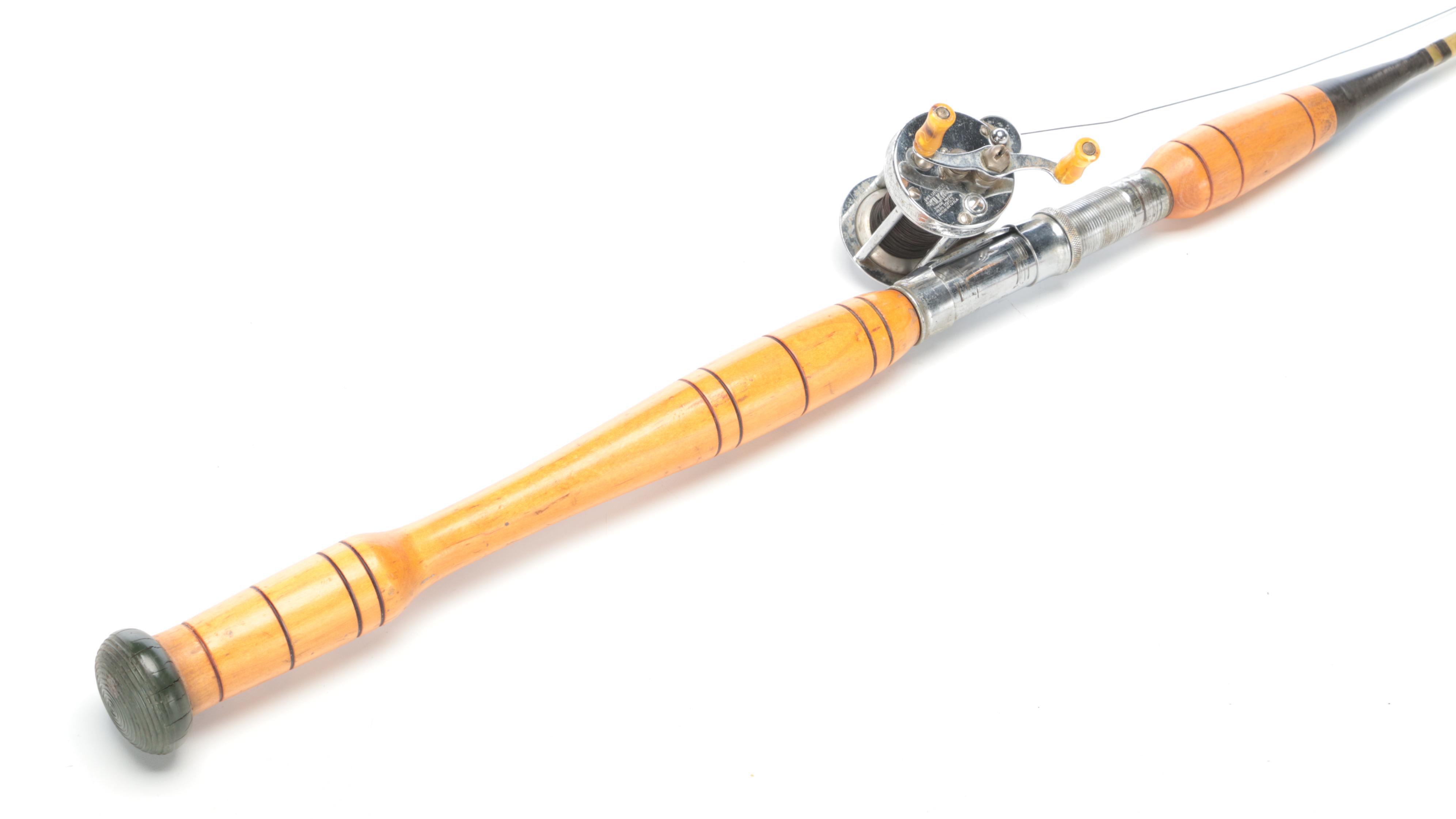 Phantom Husky and Other Wooden Fishing Rods, Mid-20th Century | EBTH