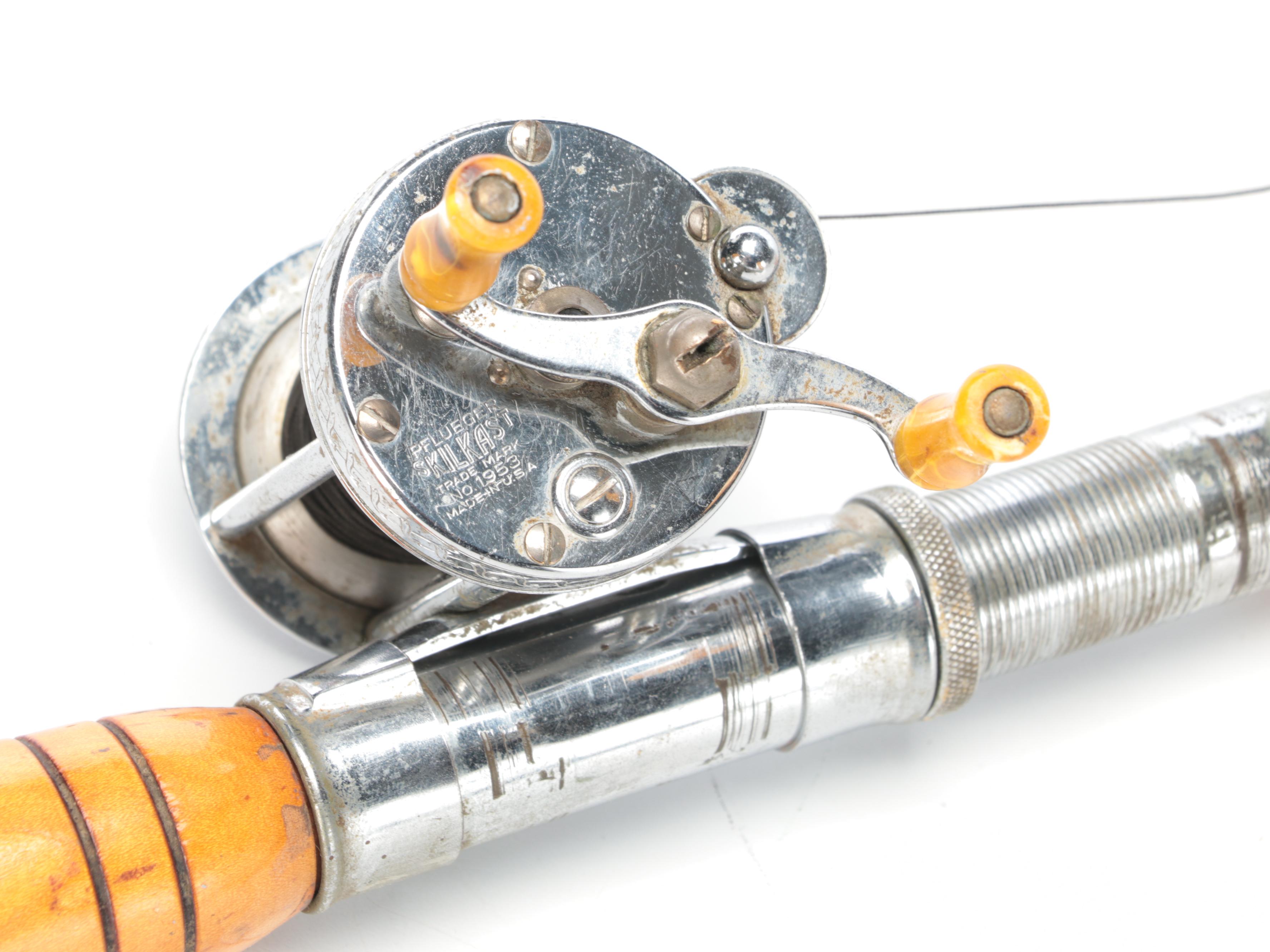 Phantom Husky and Other Wooden Fishing Rods, Mid-20th Century | EBTH