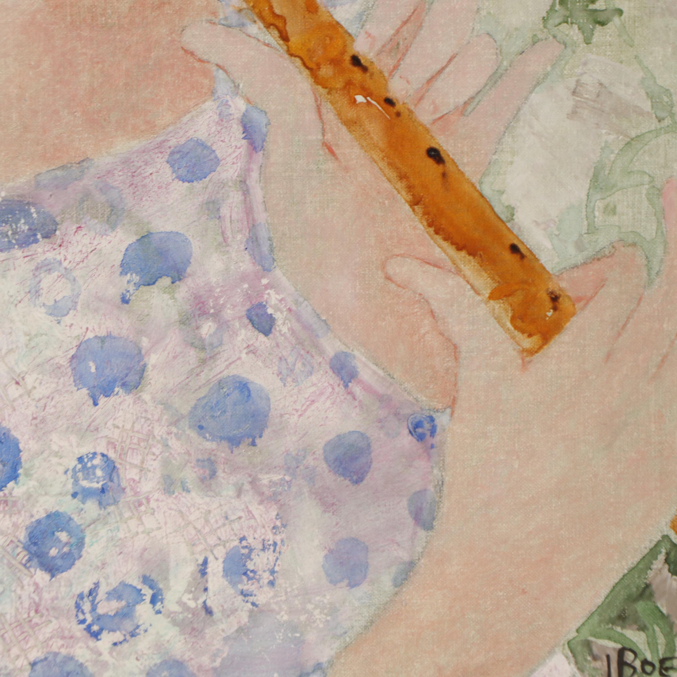 Jacques Boeri Oil Painting "Harlequin," 1972 | EBTH