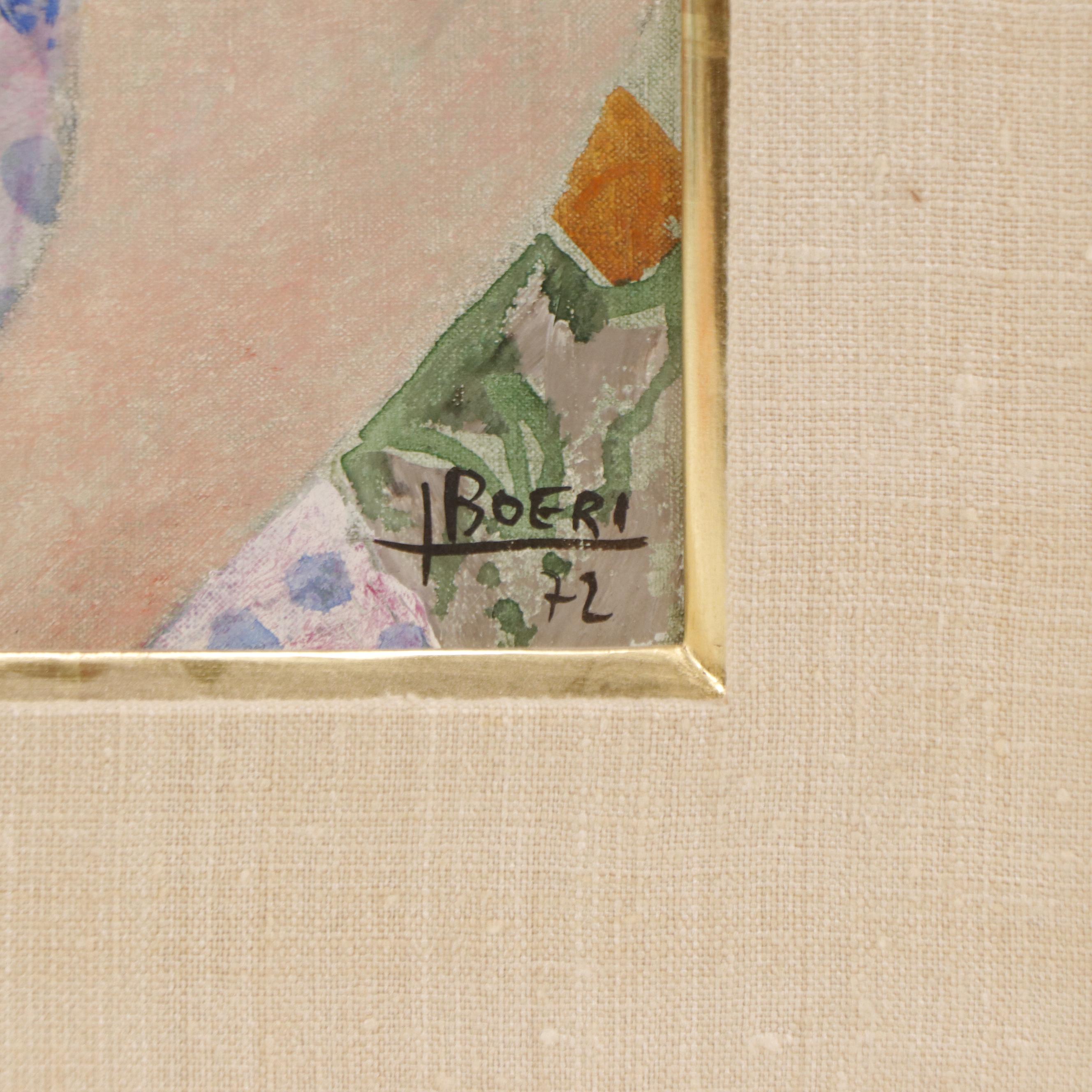 Jacques Boeri Oil Painting "Harlequin," 1972 | EBTH