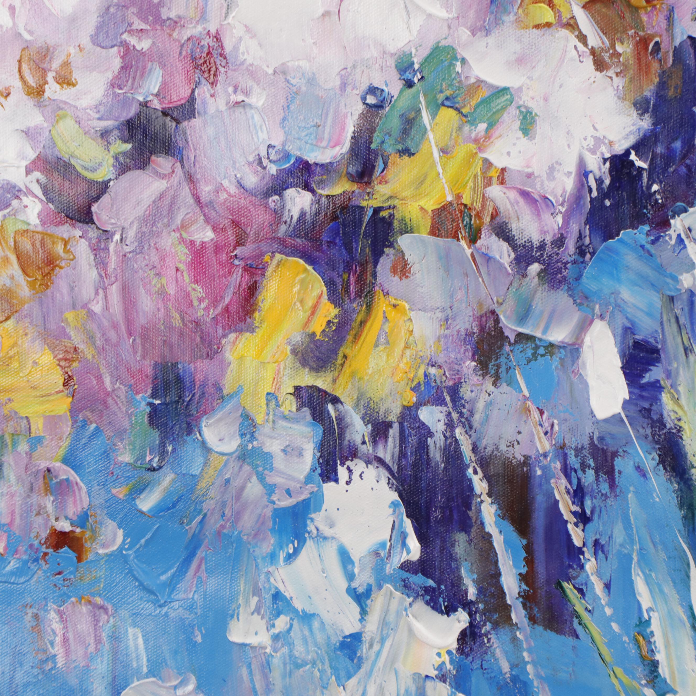 Ping Abstract Floral Oil Painting, 21st Century | EBTH