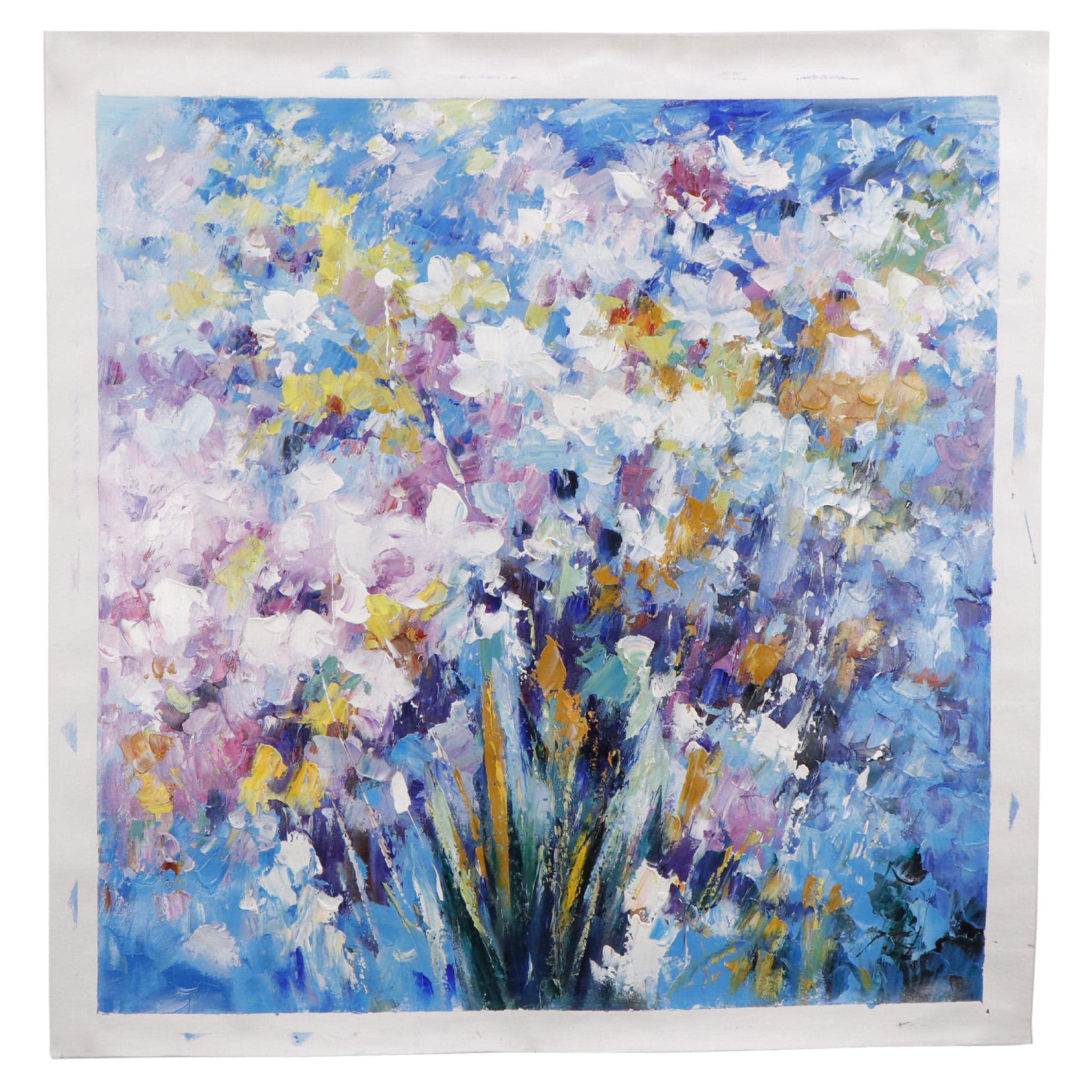 Ping Abstract Floral Oil Painting, 21st Century | EBTH