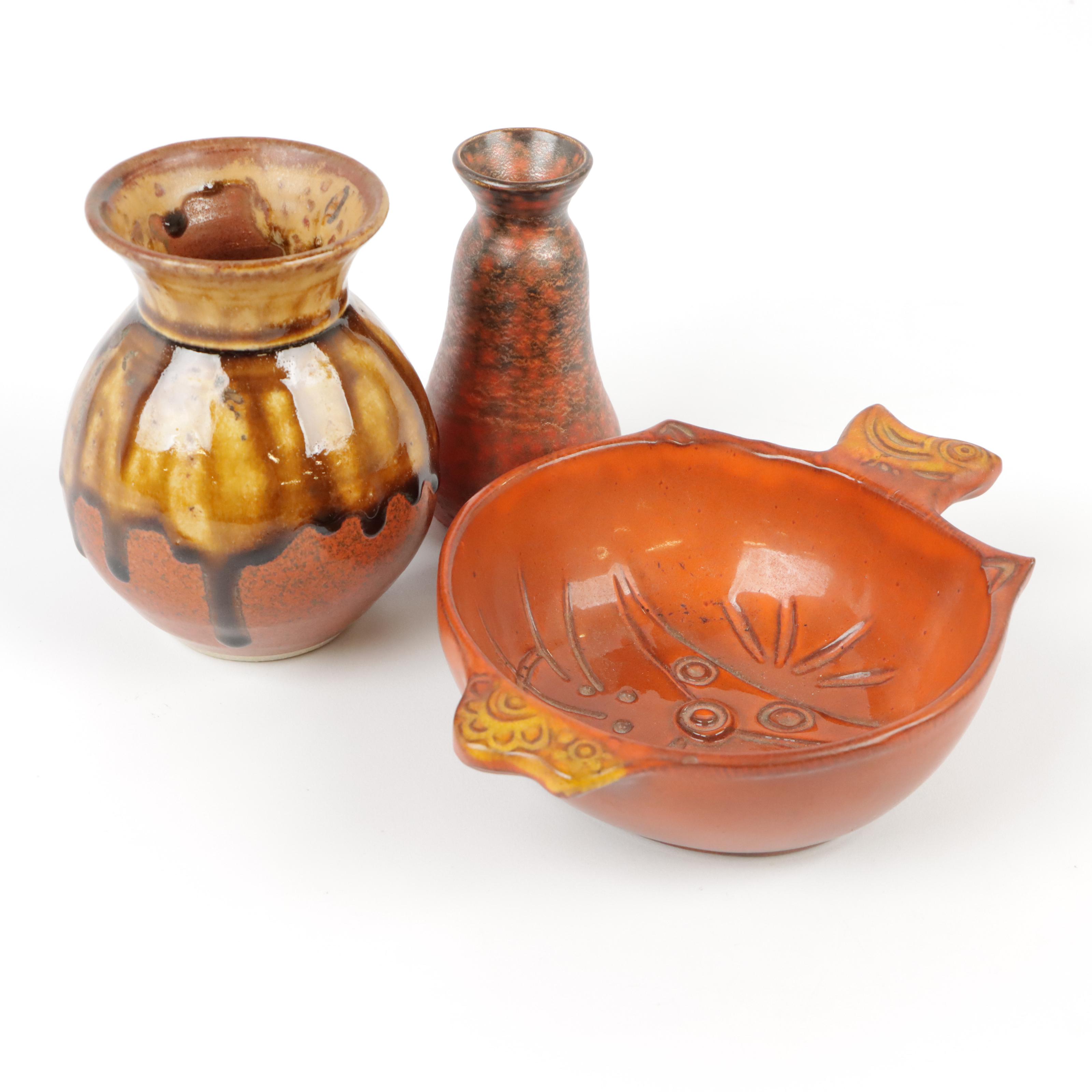 B. Welsh for Pacific Stoneware Cat Bowl, Whynot Pottery and Pigeon ...