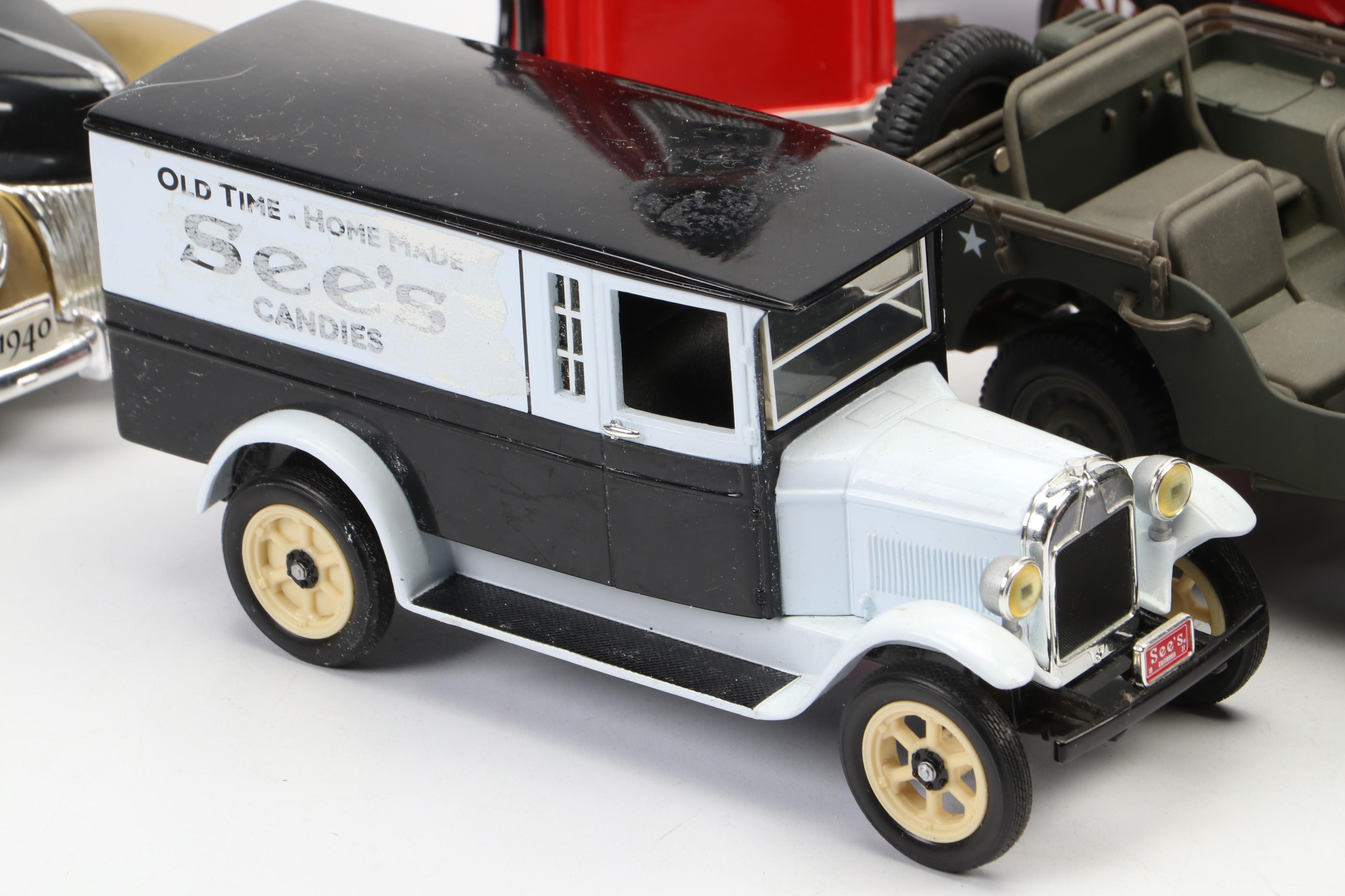 Liberty Classics Ford with Other Diecast Vehicles and Gas Pump | EBTH