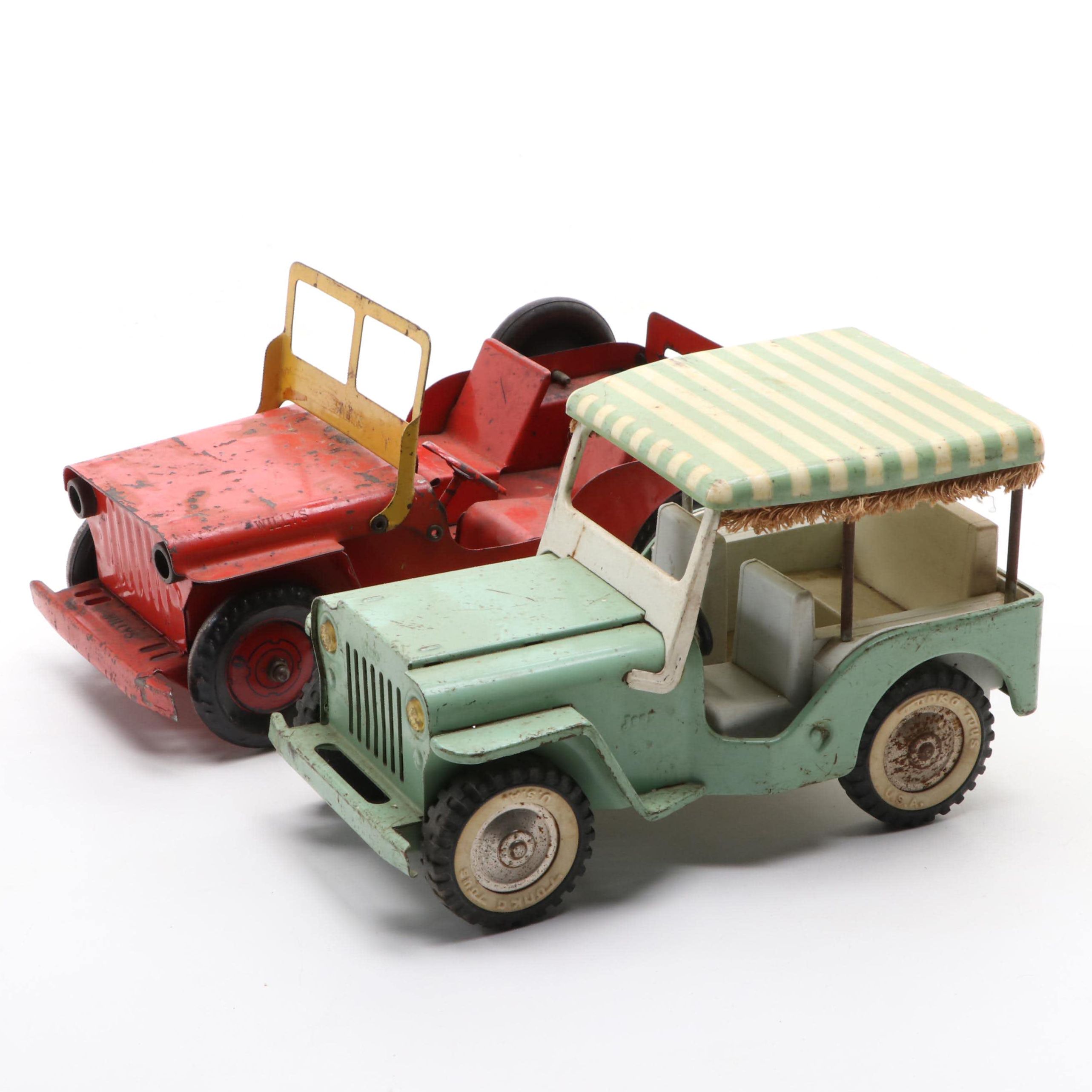 Marx and Tonka Pressed Steel Toy Jeeps, Mid-20th Century | EBTH