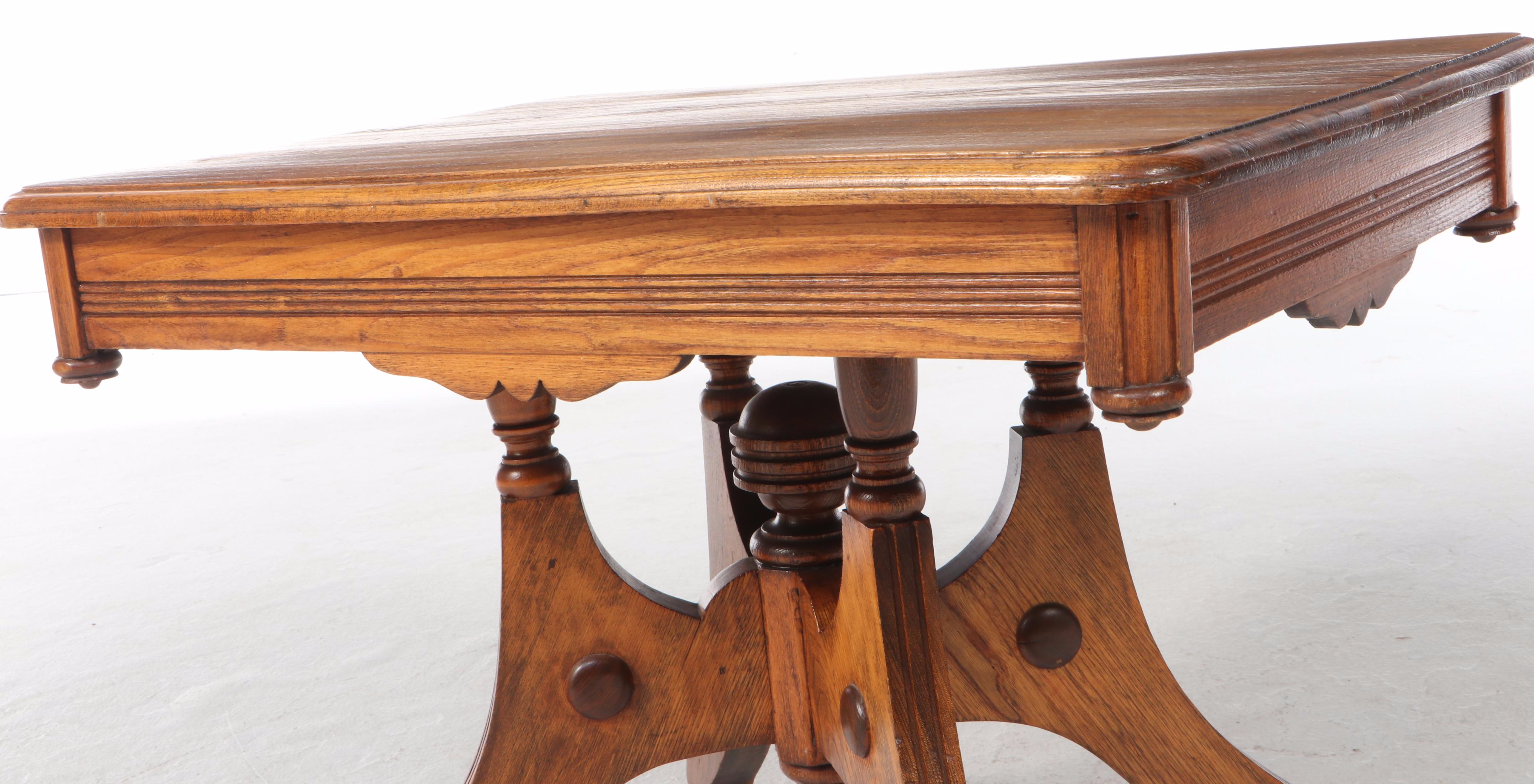 Victorian Chestnut Coffee Table, 19th Century and Adapted | EBTH