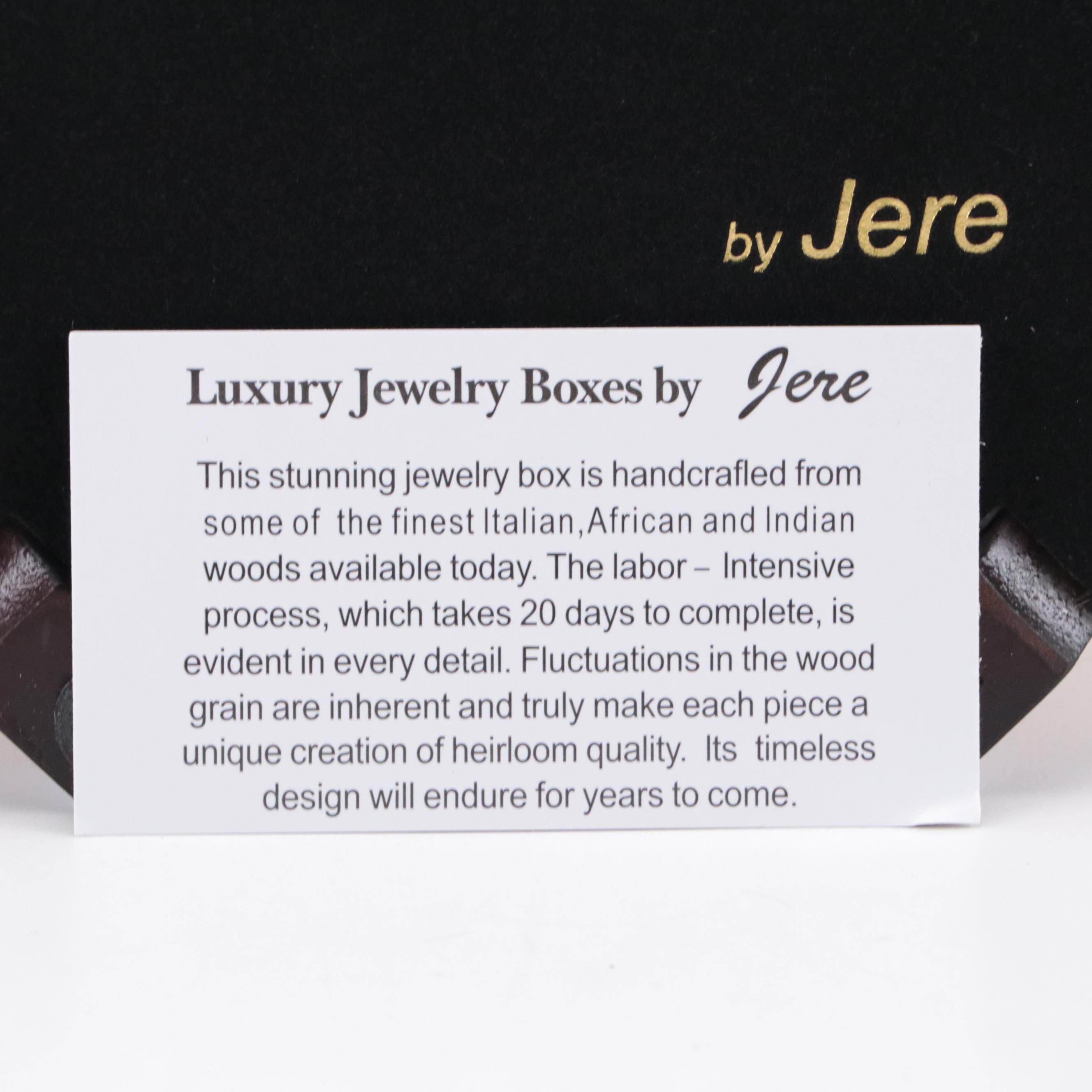 Jere Octagonal High Gloss Jewelry Box with Cream Interior, Contemporary ...