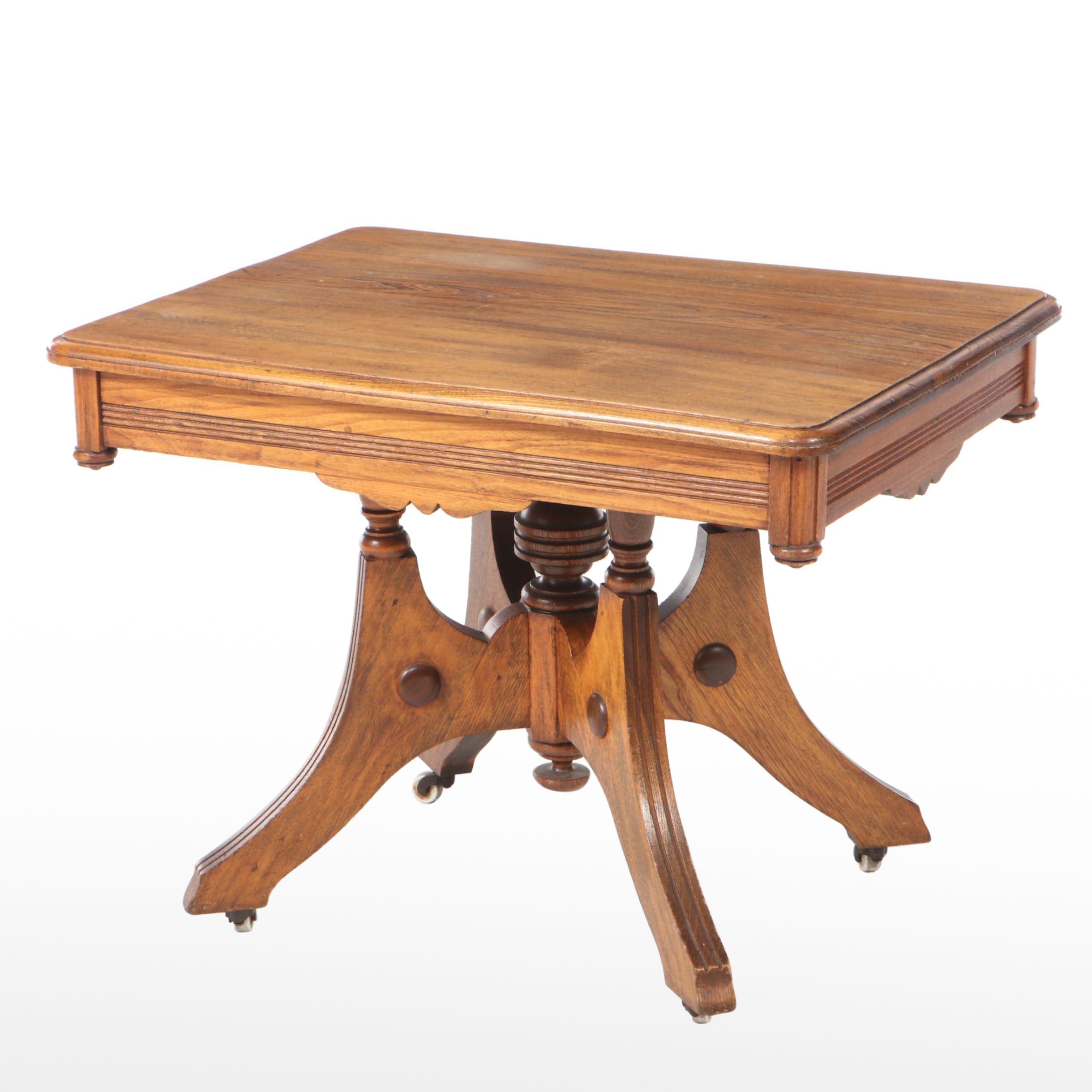 Victorian Chestnut Coffee Table, 19th Century and Adapted | EBTH