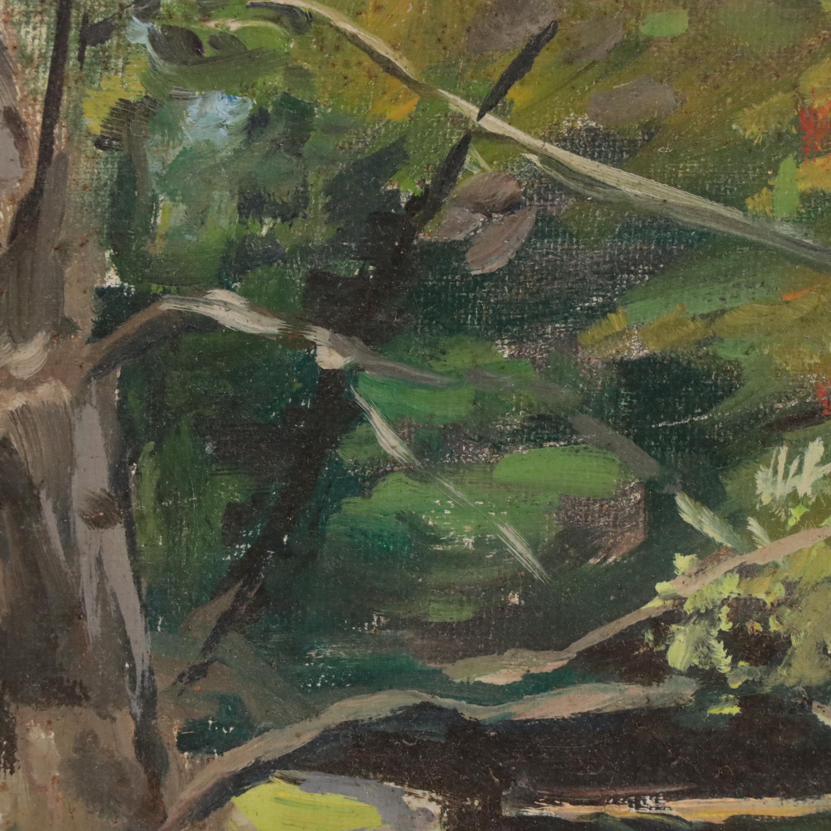 Mai Hoffer Landscape Oil Painting, Mid-Late 20th Century | EBTH