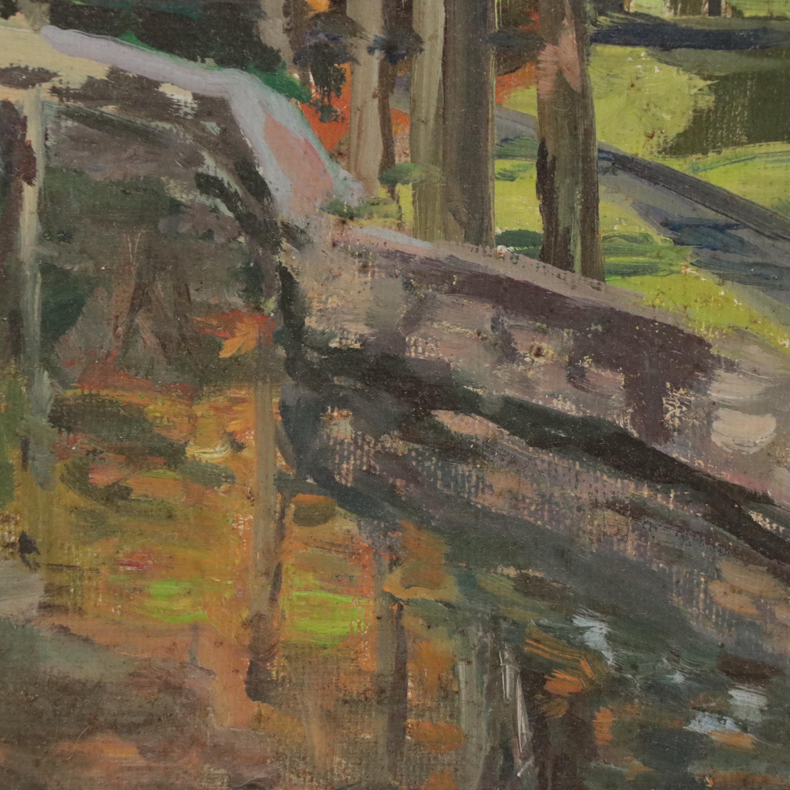 Mai Hoffer Landscape Oil Painting, Mid-Late 20th Century | EBTH