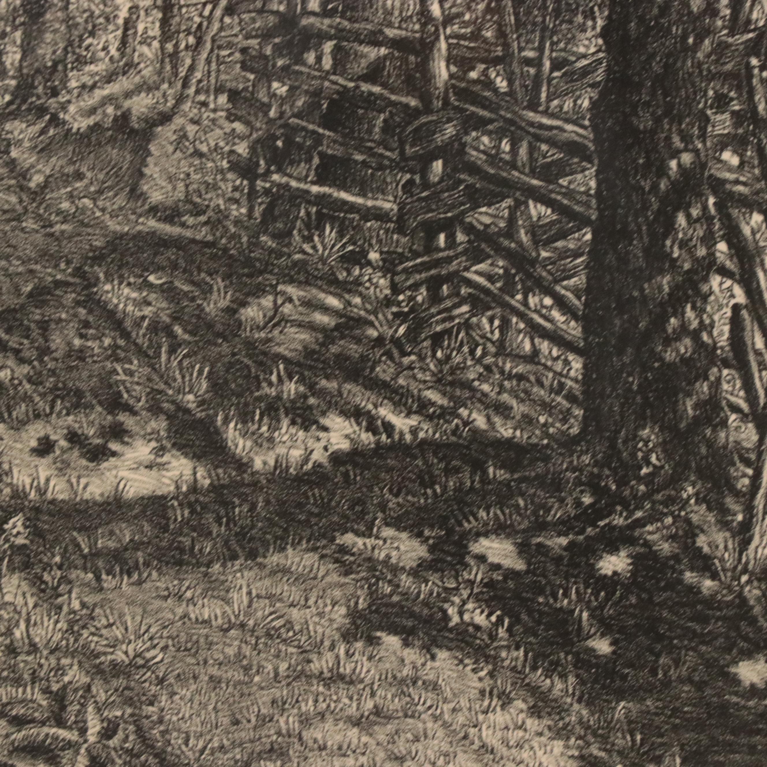 Kathrin Cawein Intaglio Print "Road to McCabe's Barn Pilot Knob NY" | EBTH