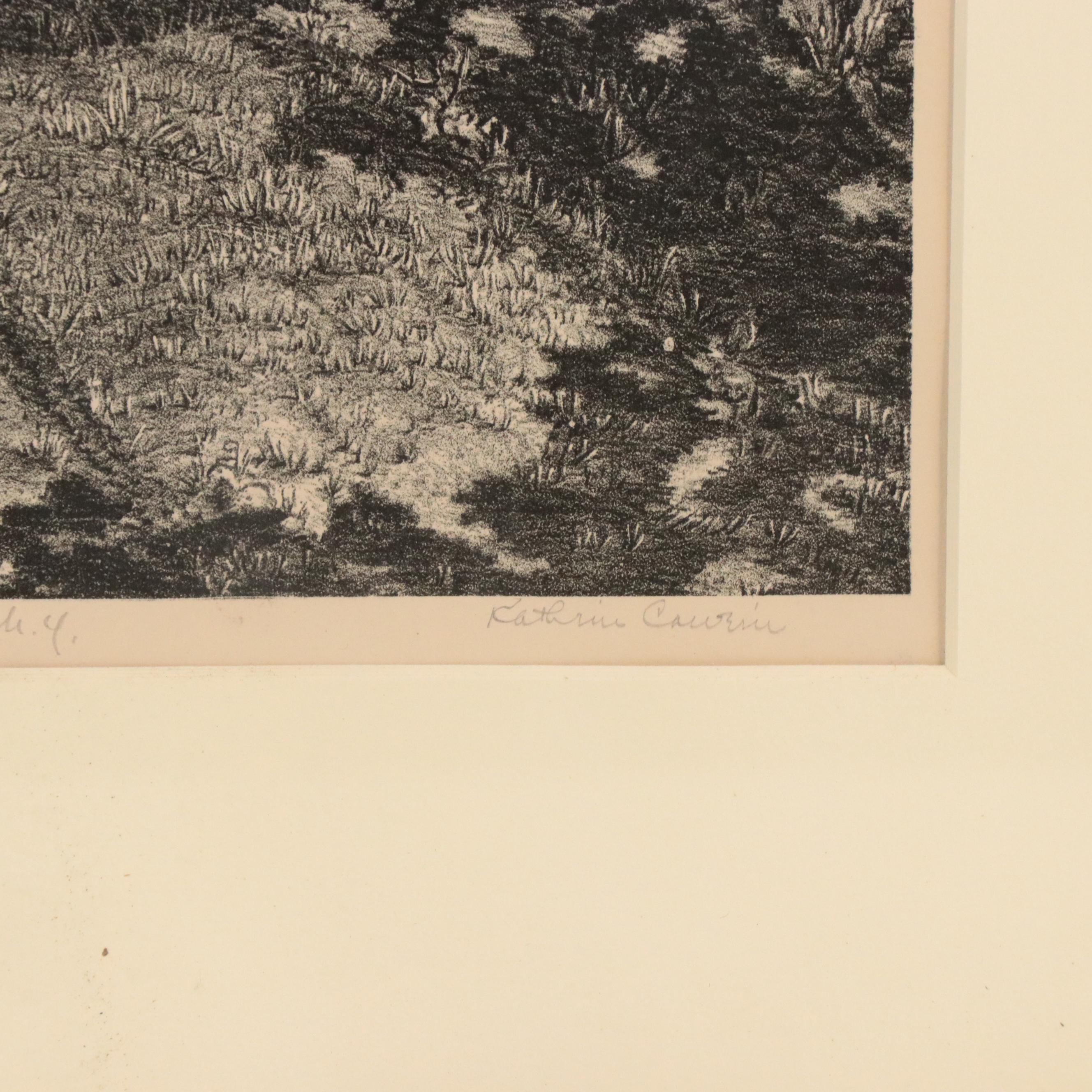 Kathrin Cawein Intaglio Print "Road to McCabe's Barn Pilot Knob NY" | EBTH