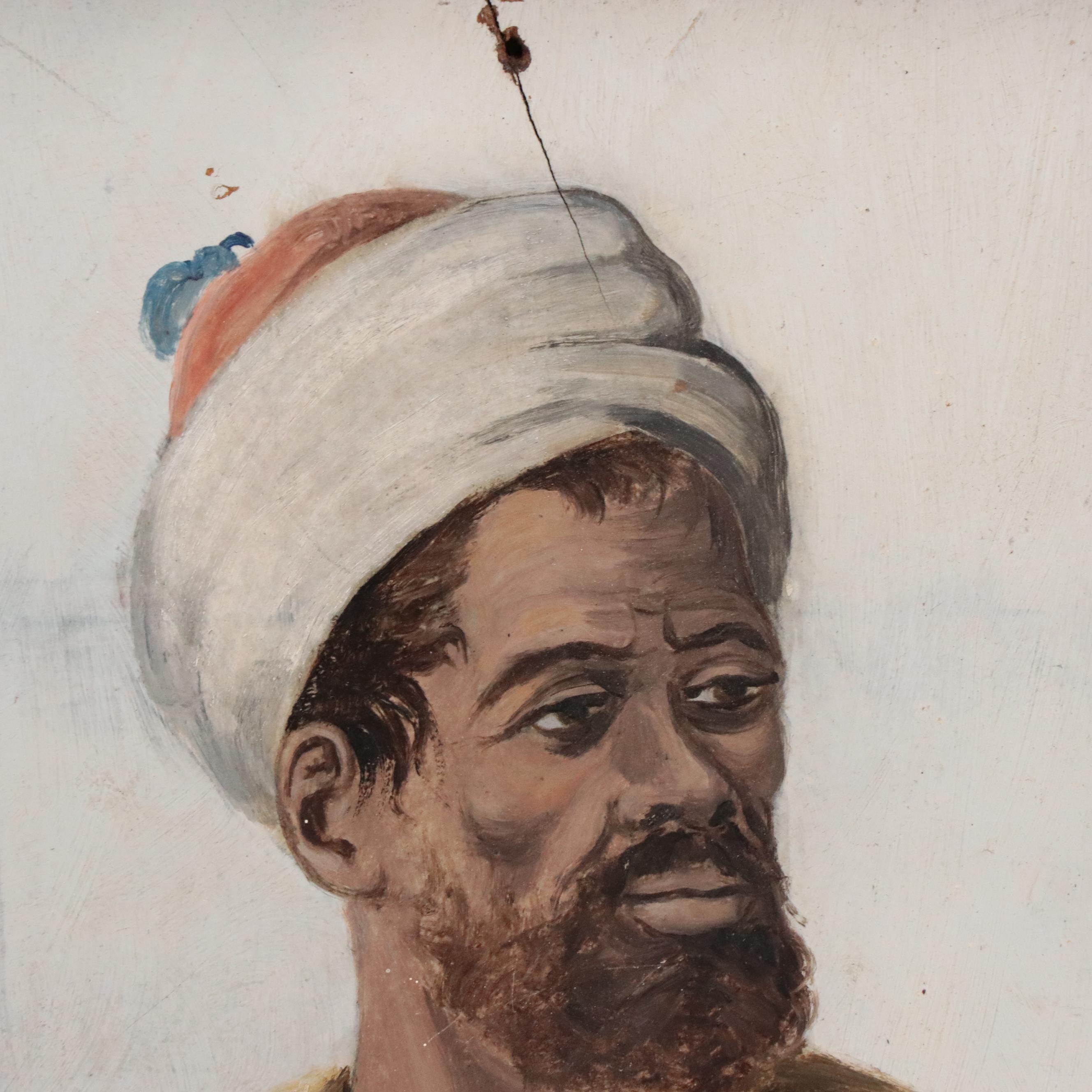 Orientalist Genre Tempera Portrait Painting, Circa 1900 | EBTH