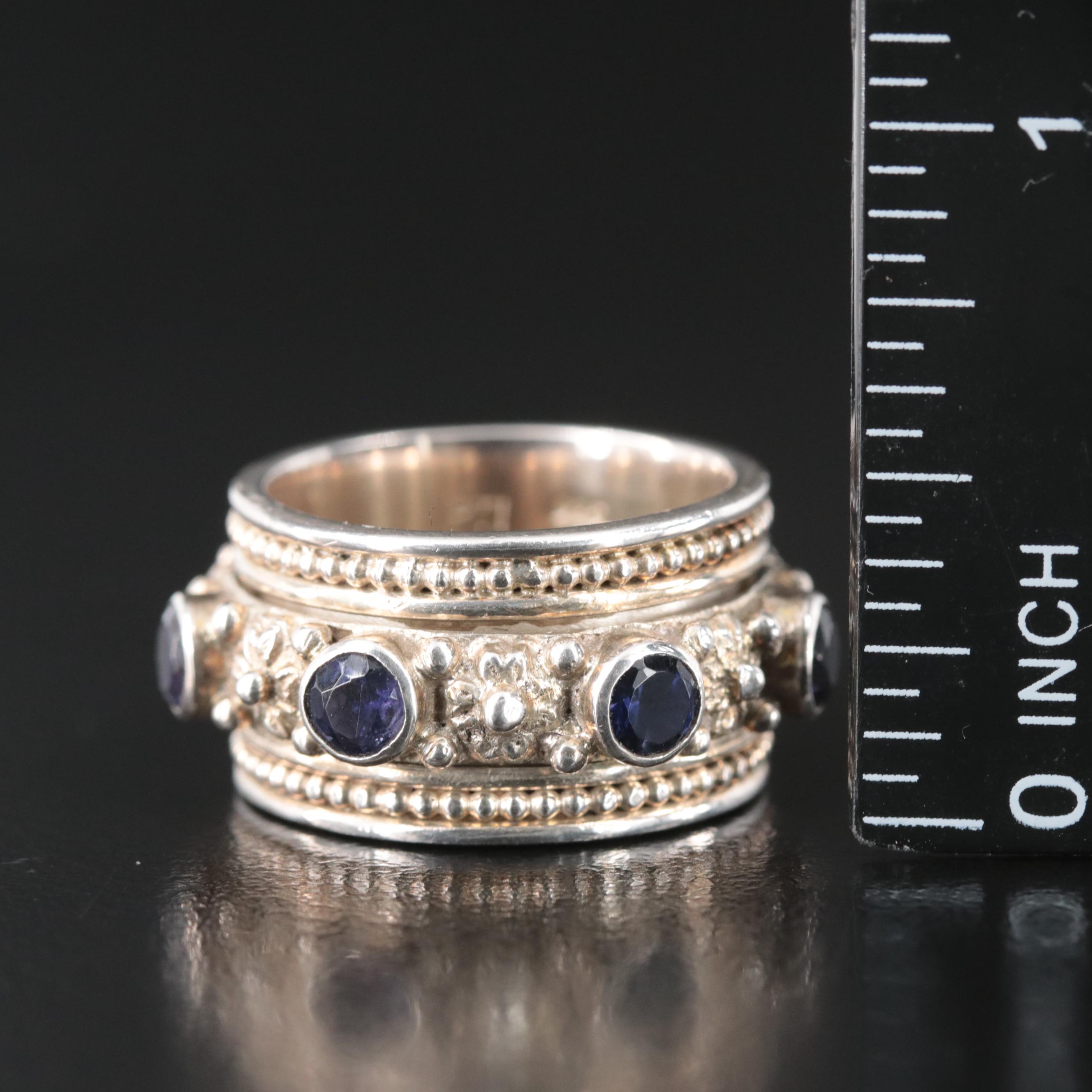 Sterling Iolite Spinner Ring | EBTH