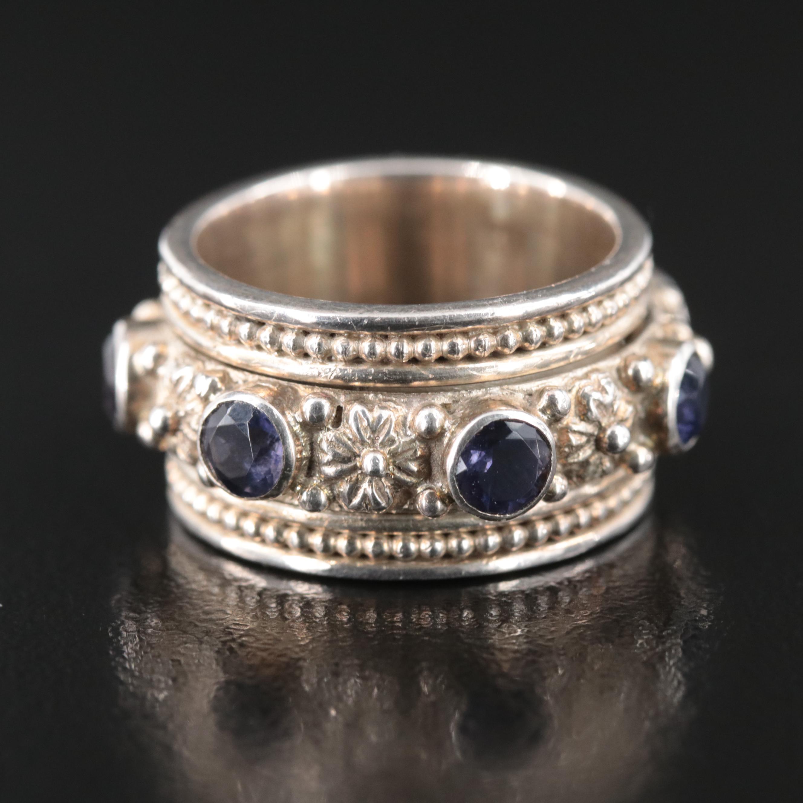 Sterling Iolite Spinner Ring | EBTH