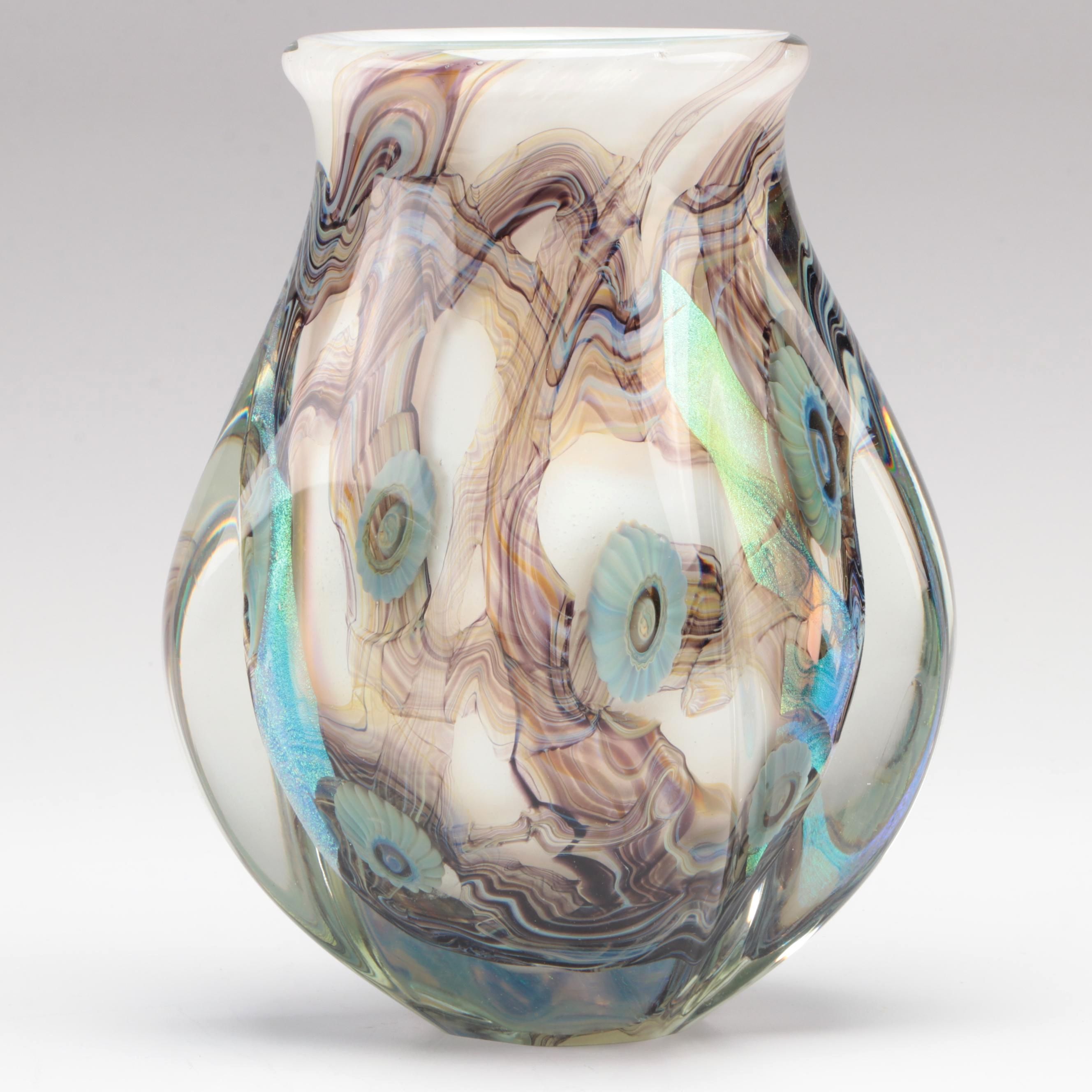 Robert Eickholt "Deep Sea" Dichroic and Opalescent Studio Art Glass ...