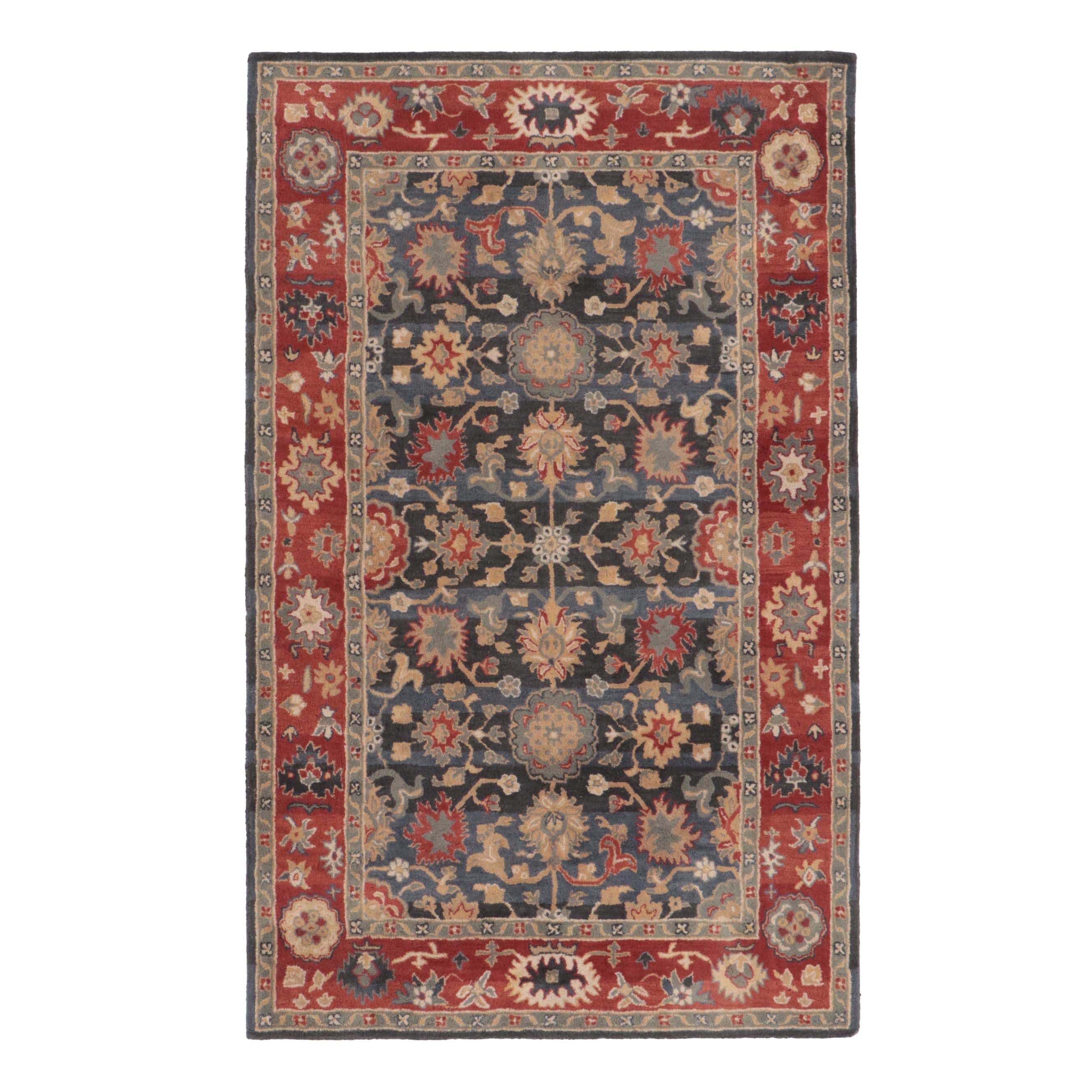 5' x 8'1 Hand-Tufted Pottery Barn Indian "Simon Persian" Area Rug | EBTH