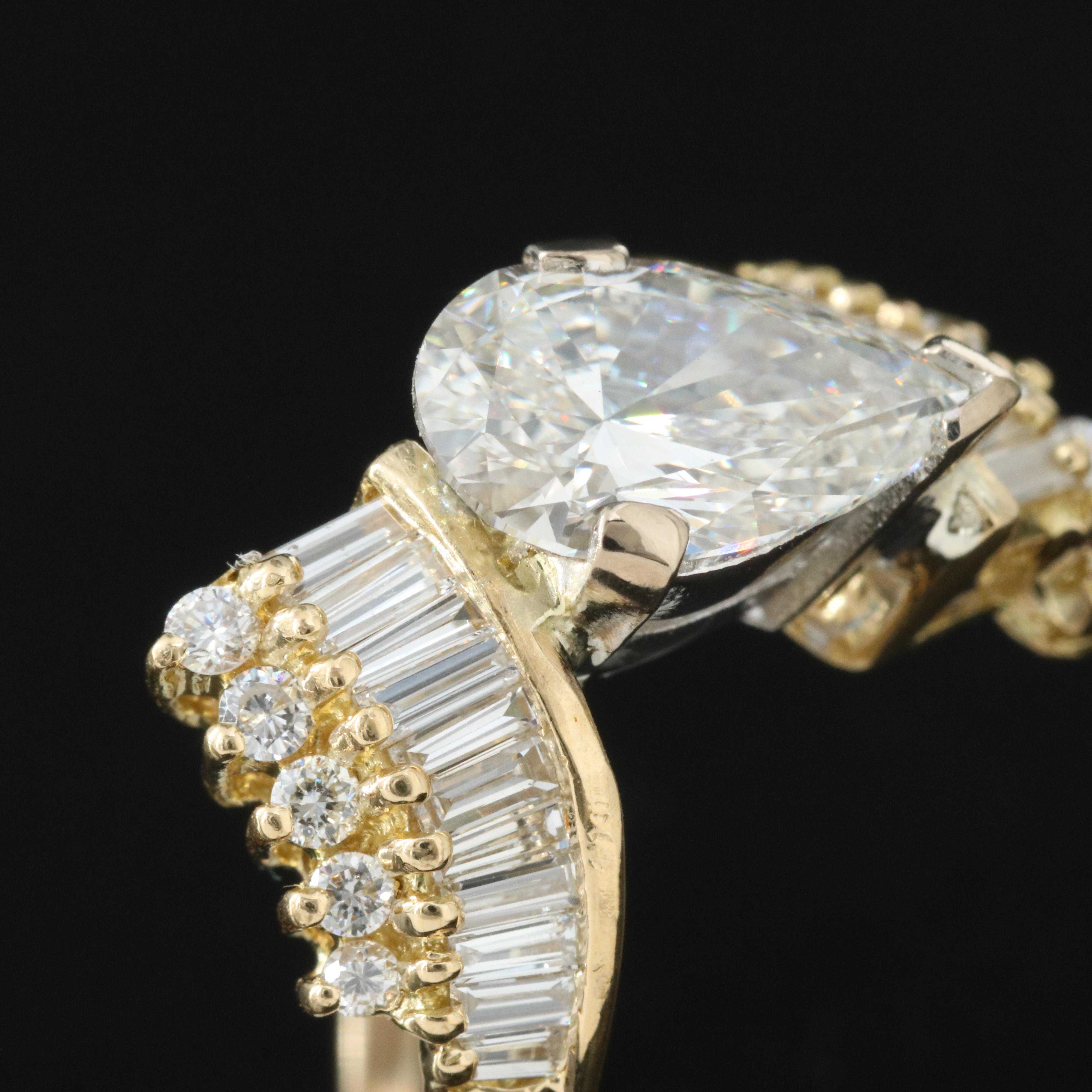18K 2.25 CTW Diamond Ring (Origin Undetermined) for the Center Diamond ...
