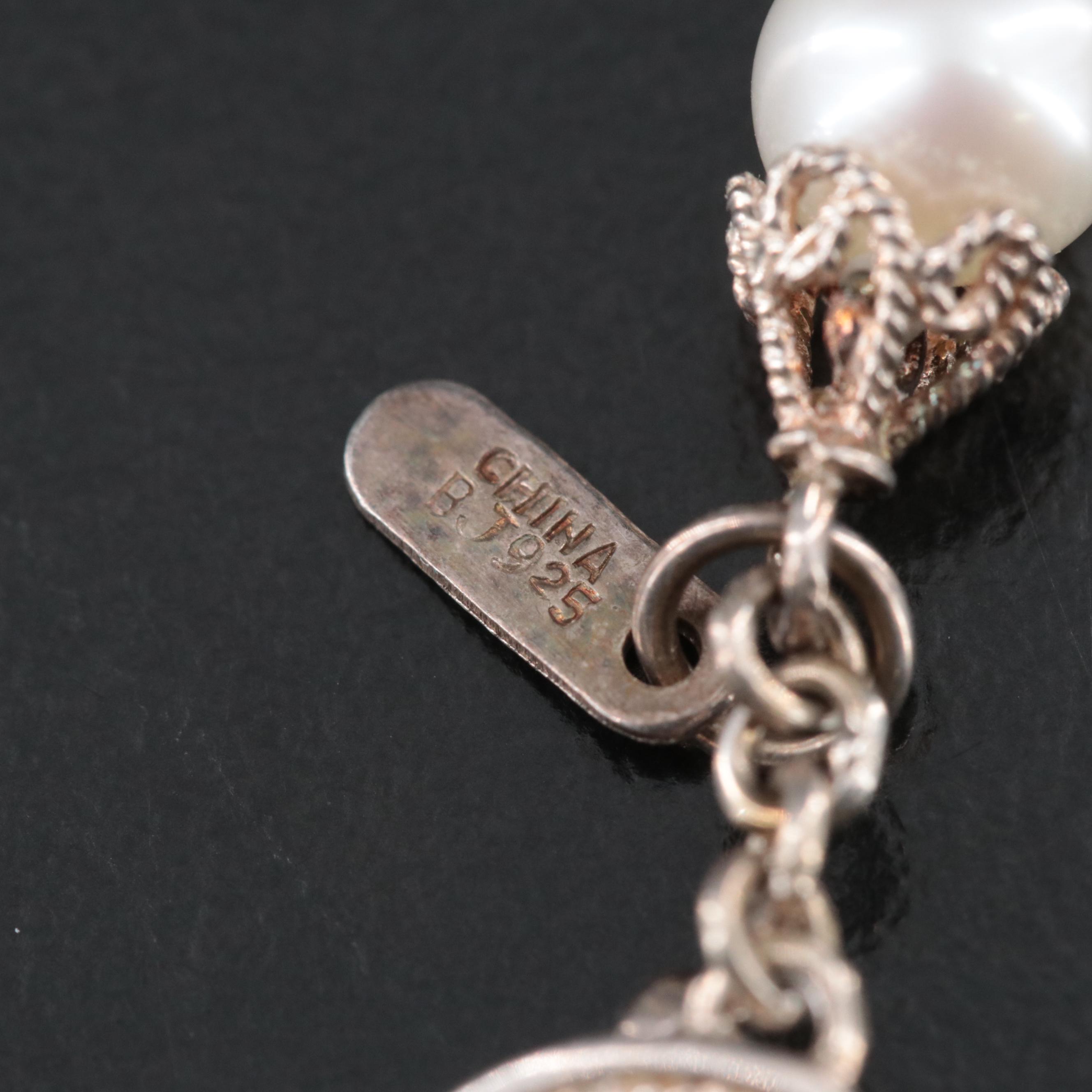 Rope Length Sterling Pearl Necklace | EBTH