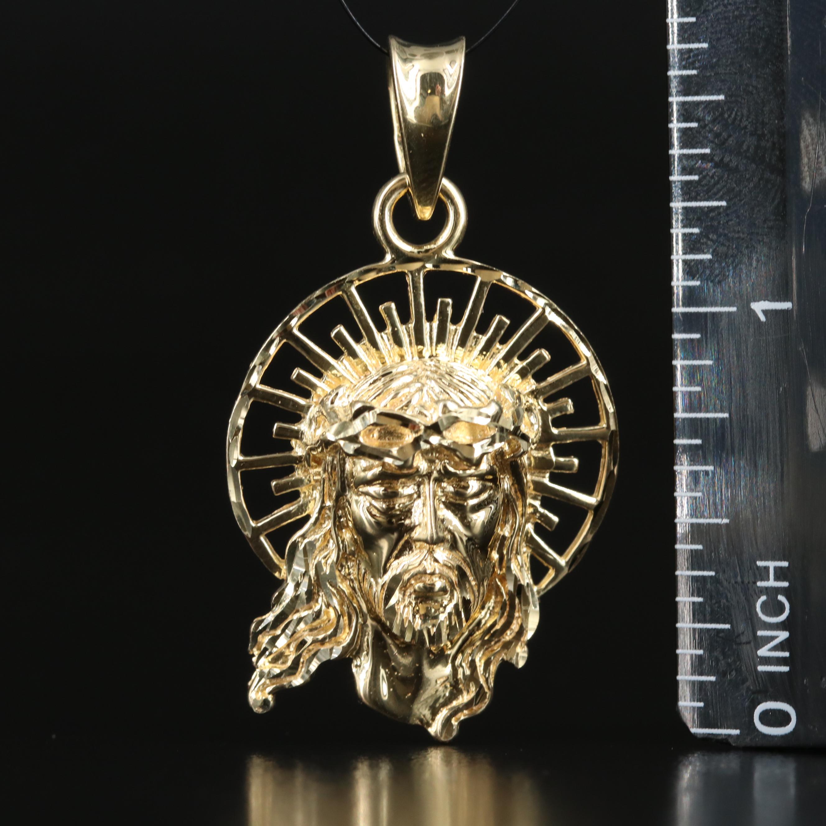 14K Jesus Pendant | EBTH