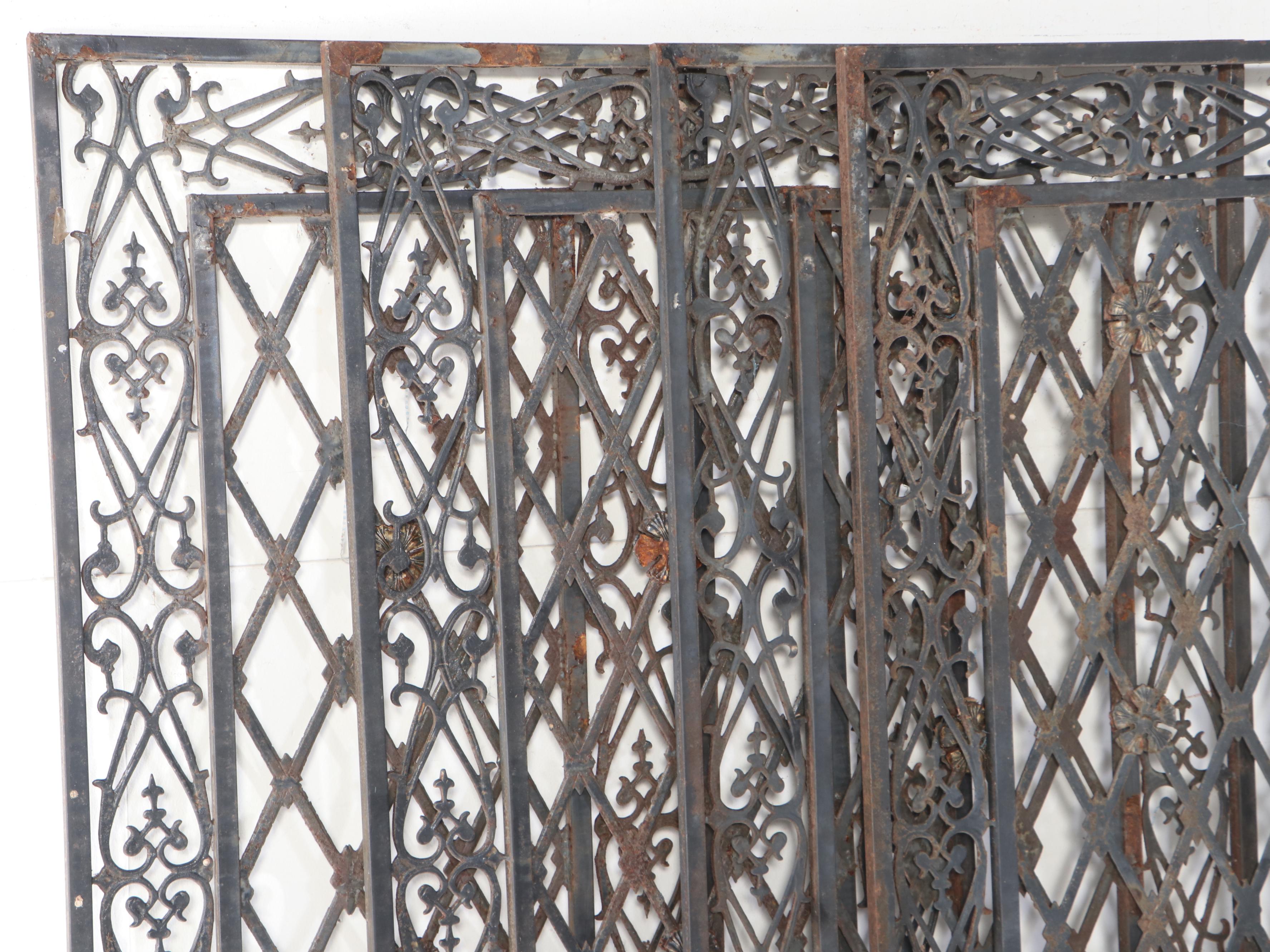 Set of Painted Steel Garden Grille Panels | Everything But The House